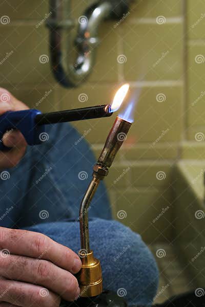 Lighting Welding Torch 2 stock photo. Image of fixing, plumbing - 142668