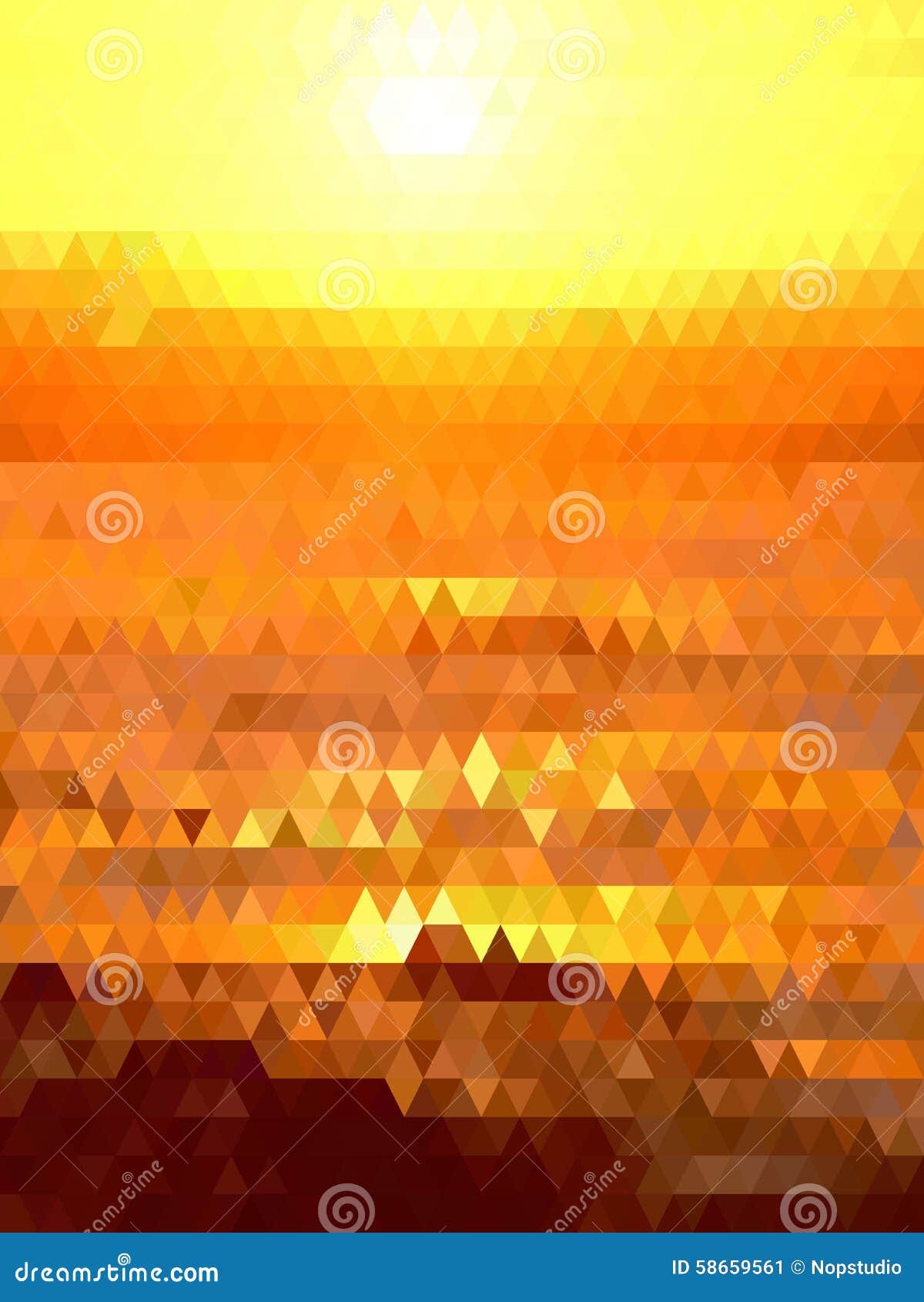 Brown Triangles Wallpaper With Grudge Texture Vector Illustration ...