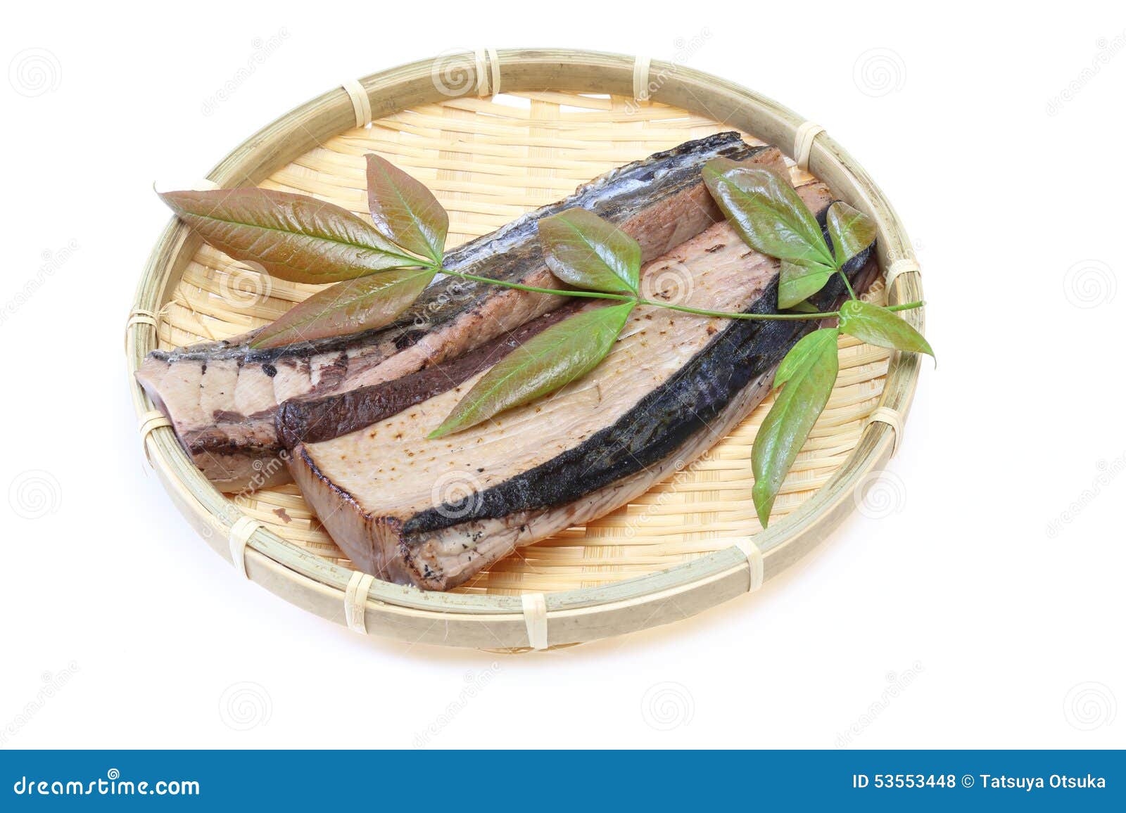 Lightly Roasted Bonito Bamboo Colander Leaf Stock Photos - Free ...