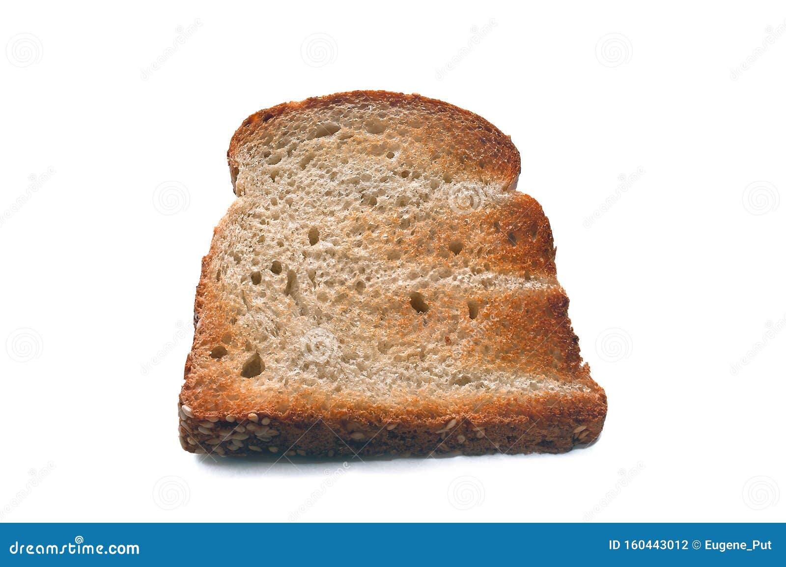 Lightly Toasted Slice of Bread with Sesame Seeds on the Crust Ready for ... Lightly Toasted Slice of Bread with Sesame Seeds on the Crust Ready for ...