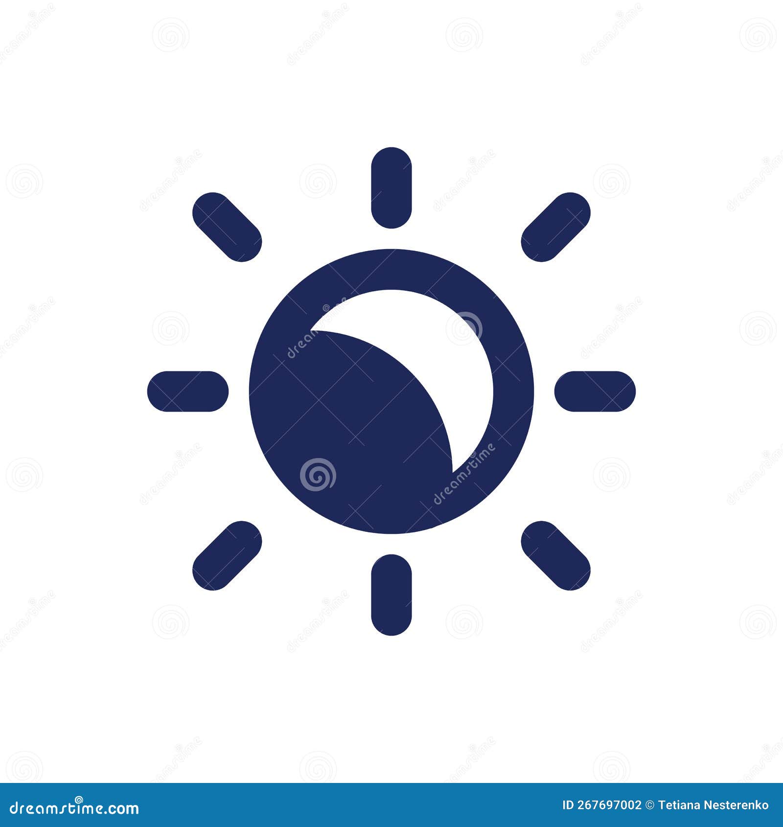 Lightness Level Black Pixel Perfect Solid Ui Icon Stock Vector ...