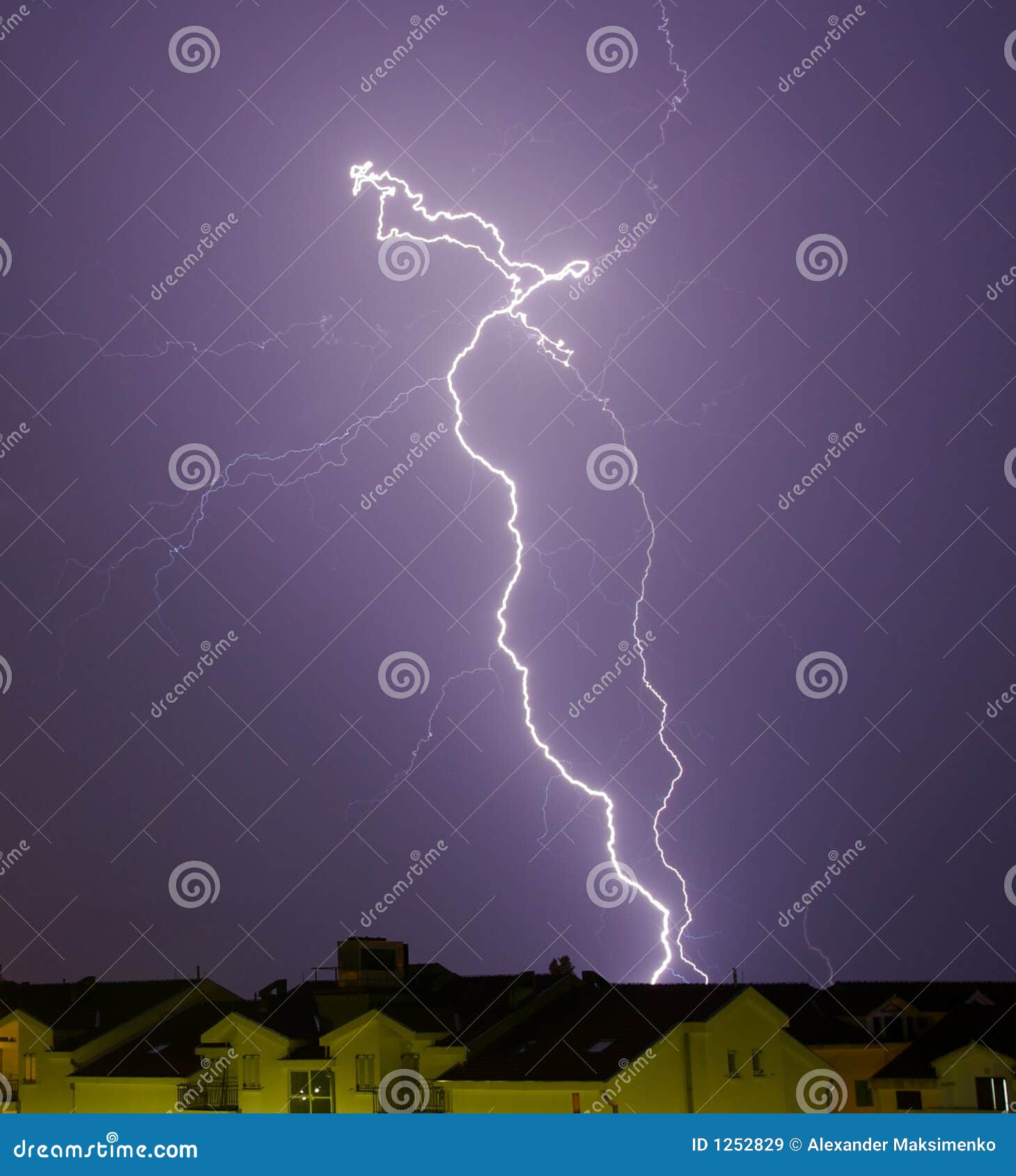 Lightning stock image. Image of city, nighttime, force - 1252829