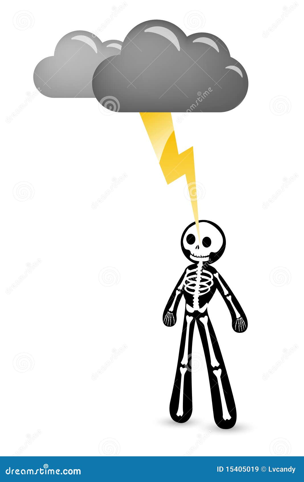 Lightning stock illustration. Illustration of bone, character - 15405019