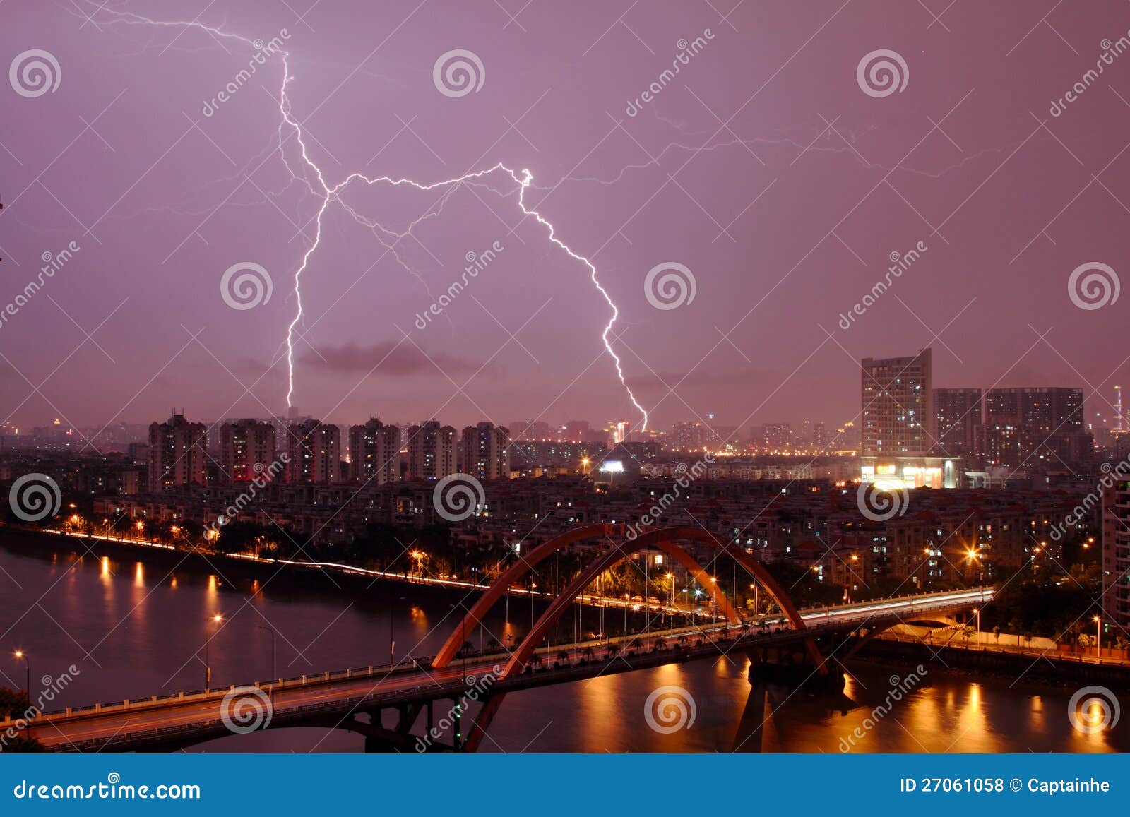 Lightning editorial stock photo. Image of downtown, electricity - 27061058