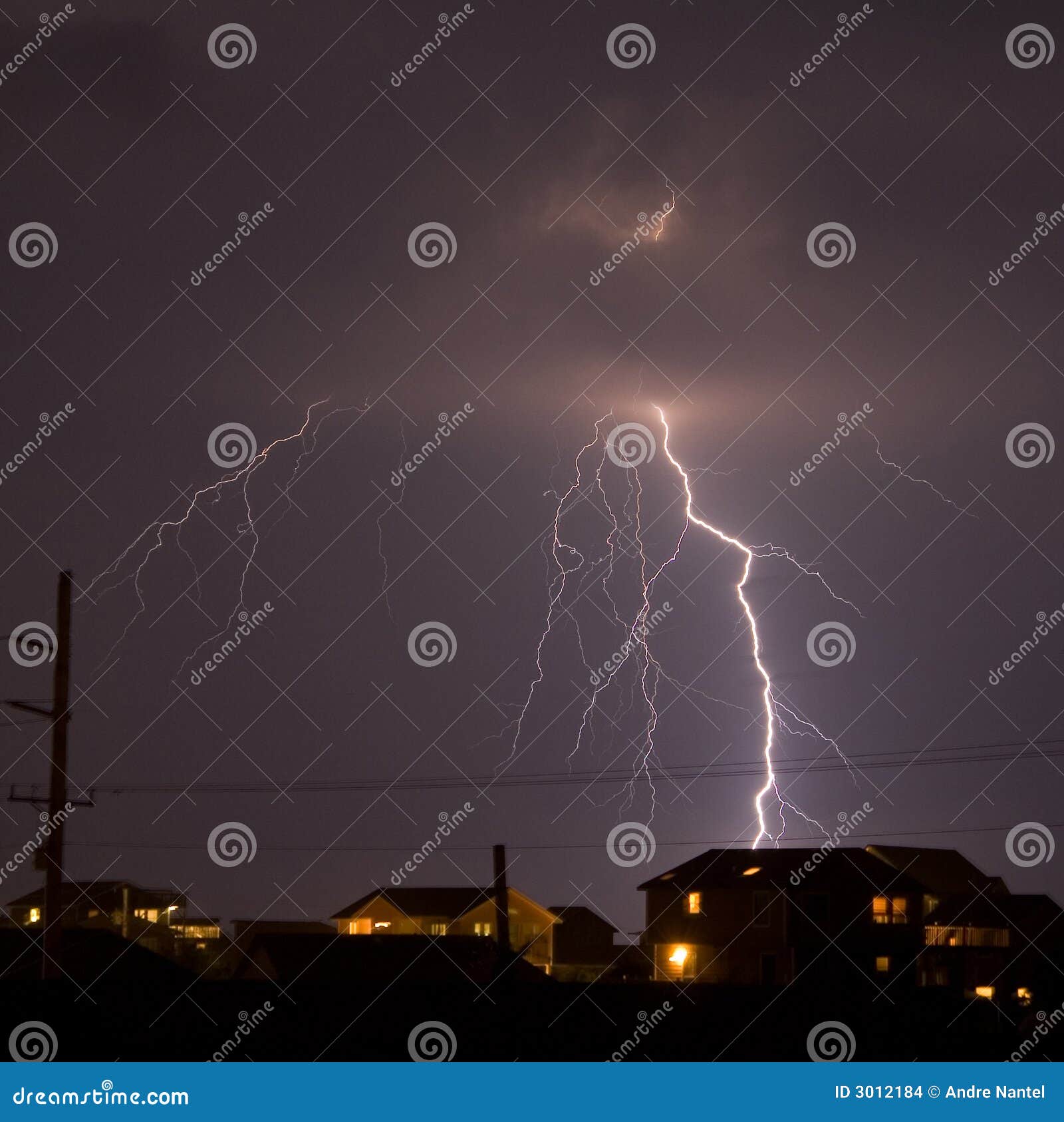 Lightning stock photo. Image of electricity, rainstorm - 3012184