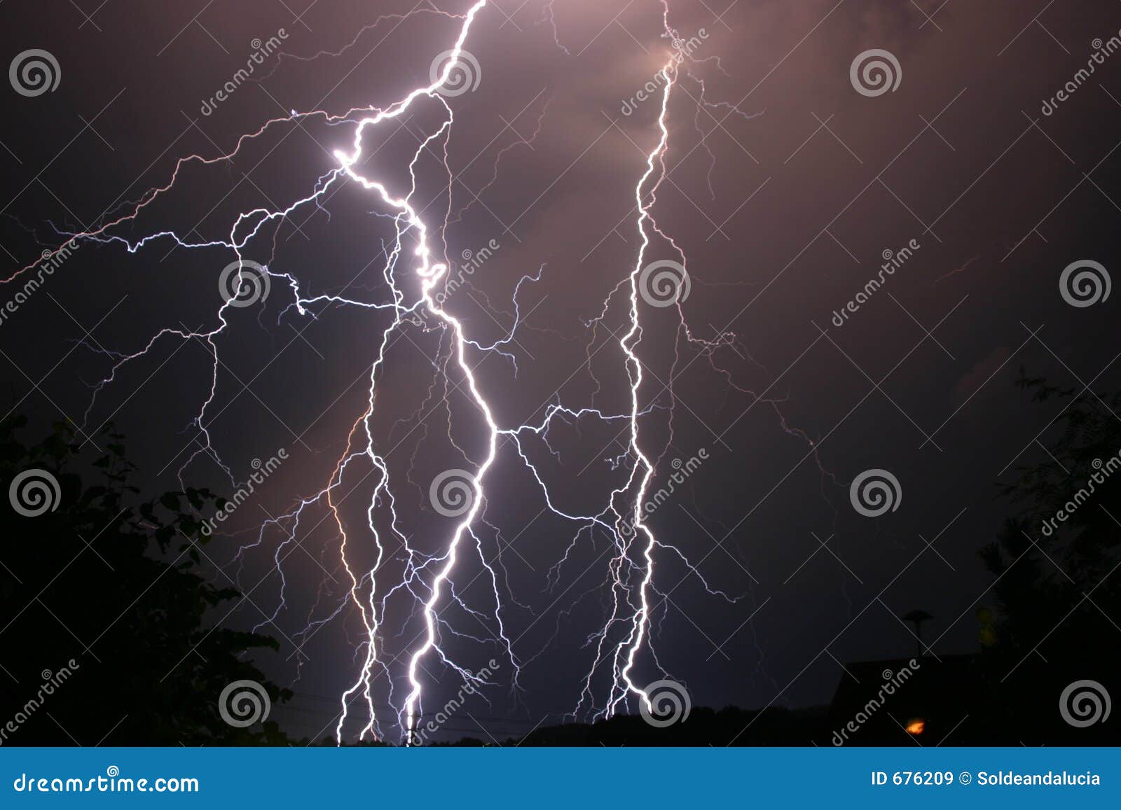 Lightning stock image. Image of outside, natural, nighttime - 676209