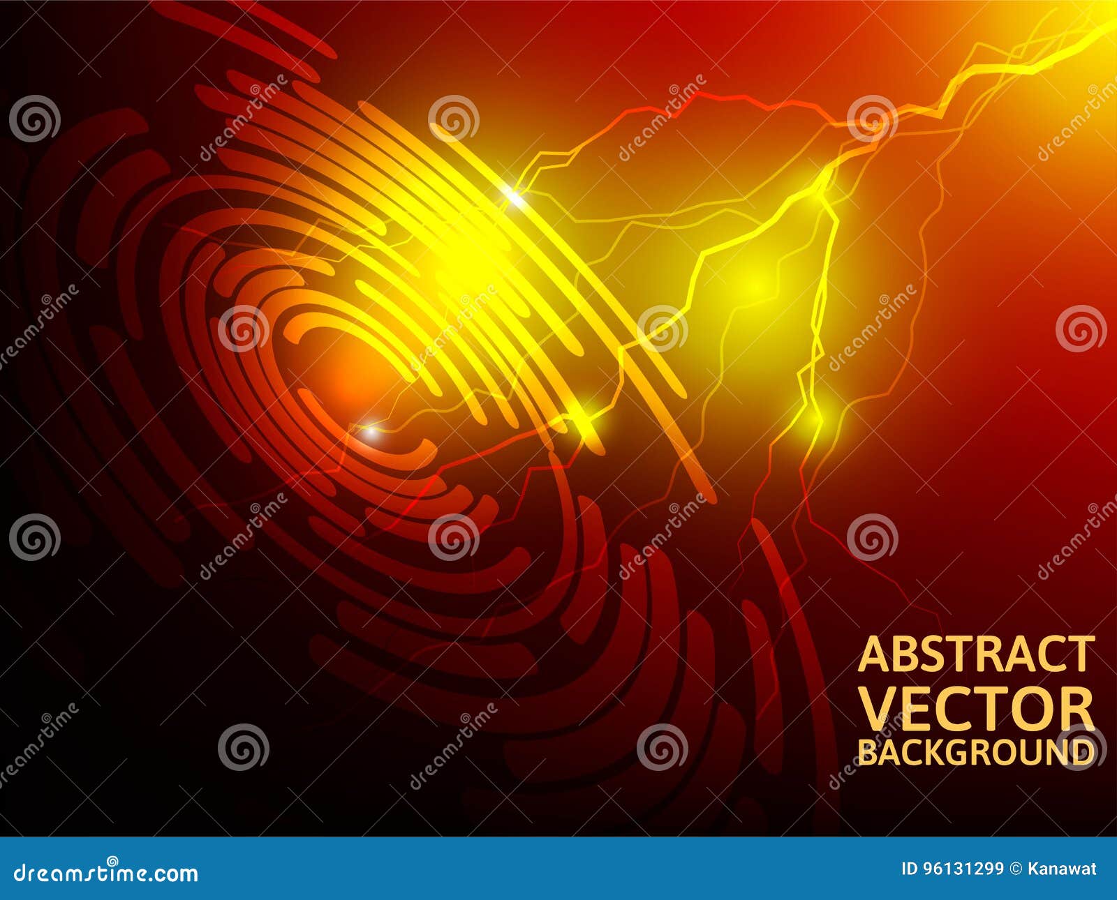 Lightning Abstract Vector Red Background Stock Vector - Illustration of ...