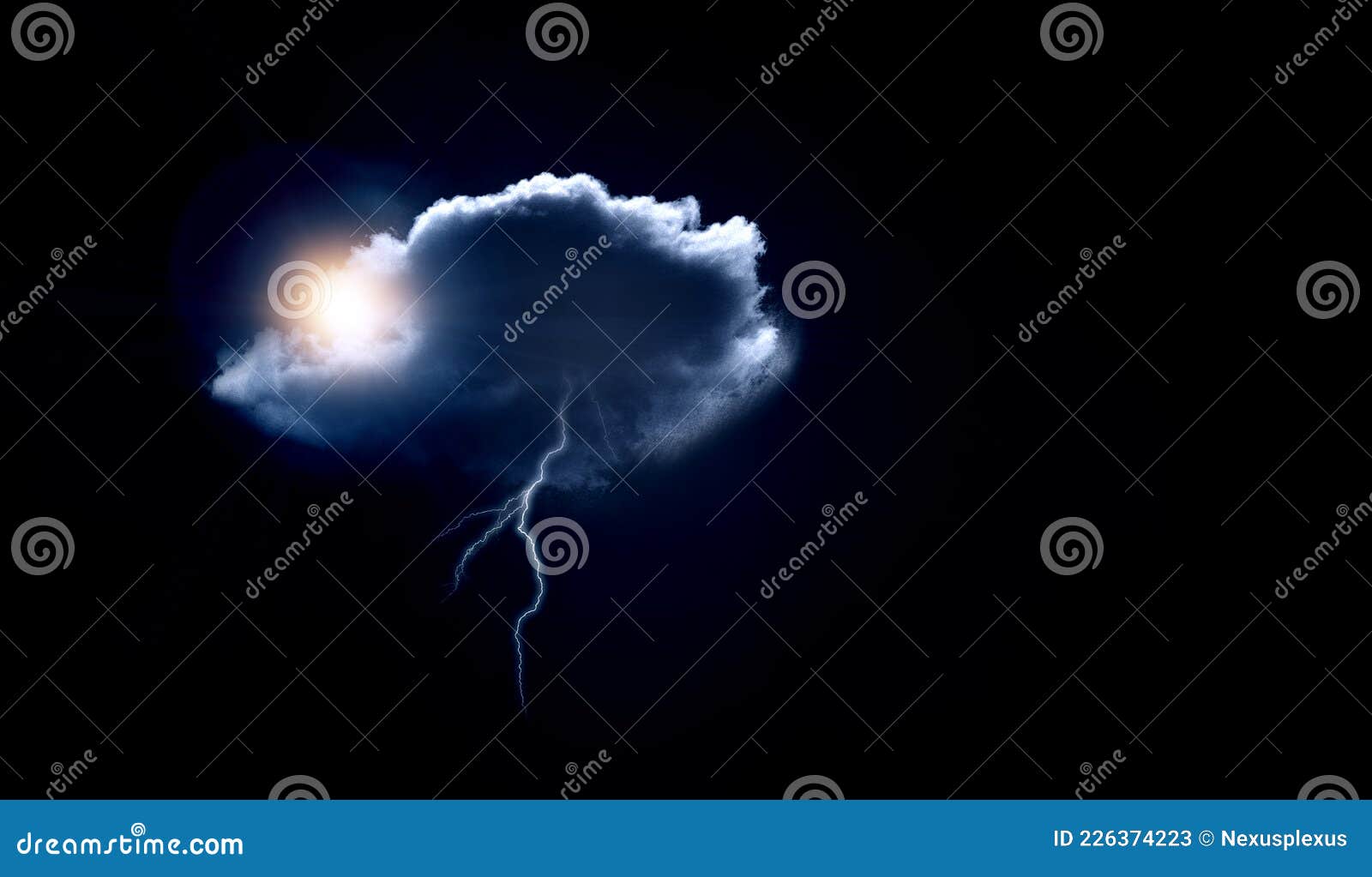 Lightning Against Dark Background . Mixed Media Stock Image - Image of ...