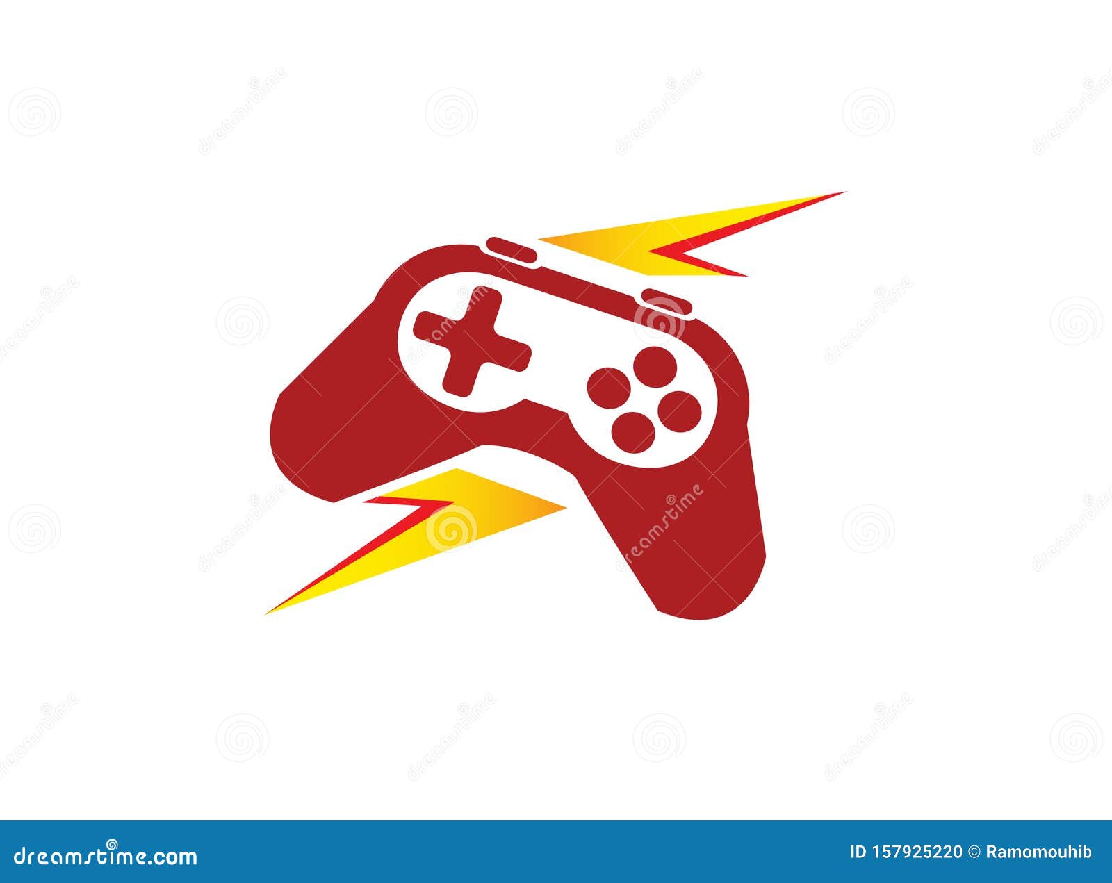 Lightning and Analog Gaming Master Console Gamer Symbol Vector Logo ...