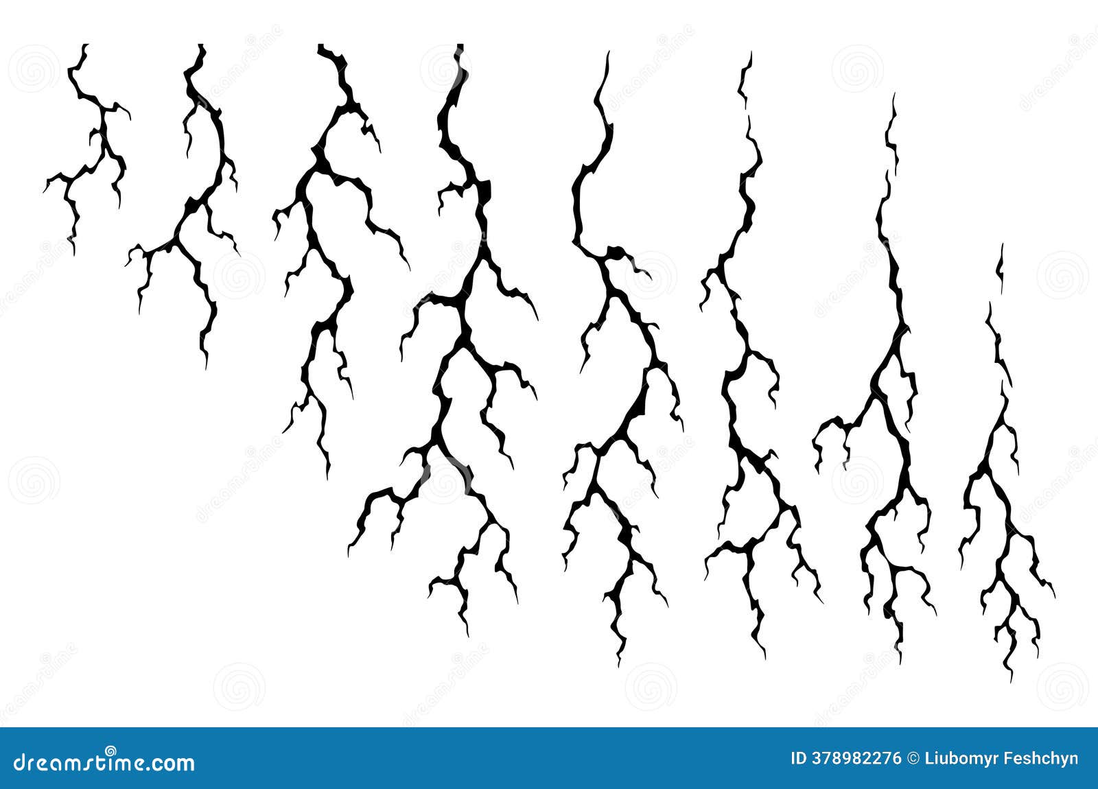 Lightning Animation. Cartoon Thunderbolt Strike Sprite Frames For 2D ...