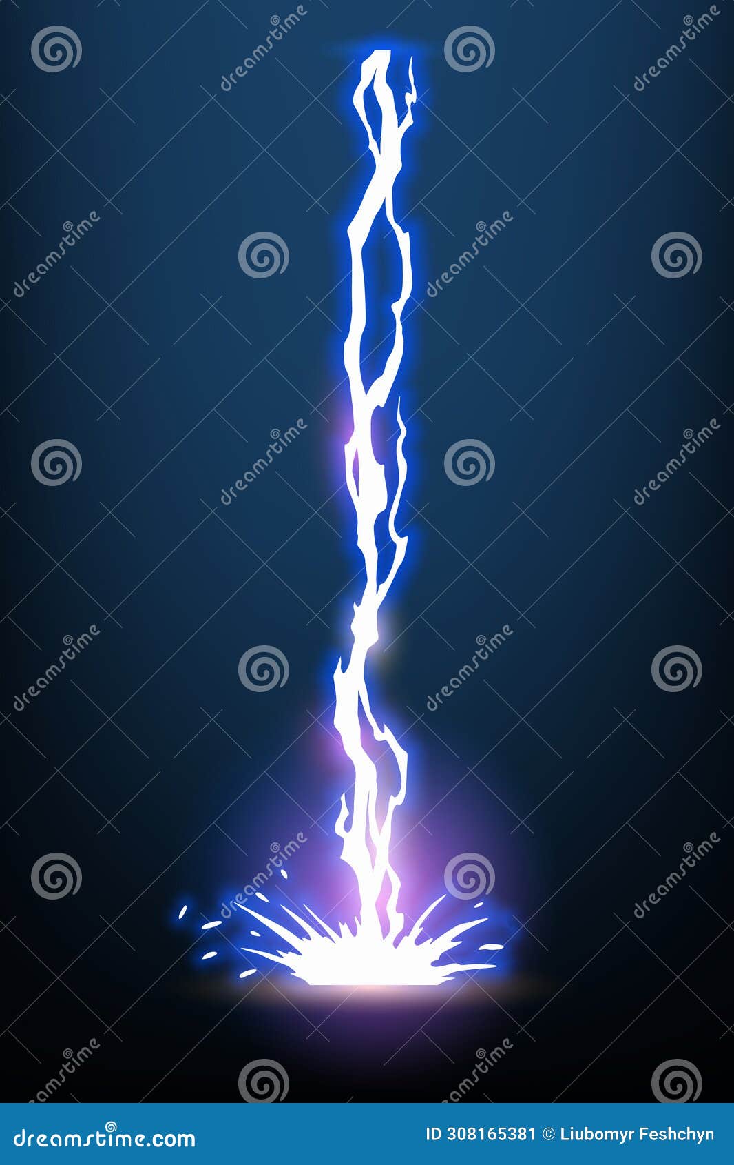 Lightning Animation With Sparks. Electricity Thunderbolt Danger, Light ...