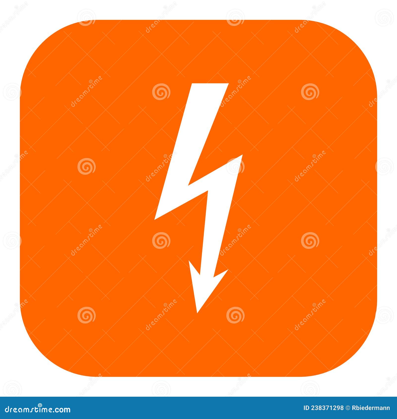Lightning and app icon stock vector. Illustration of round - 238371298