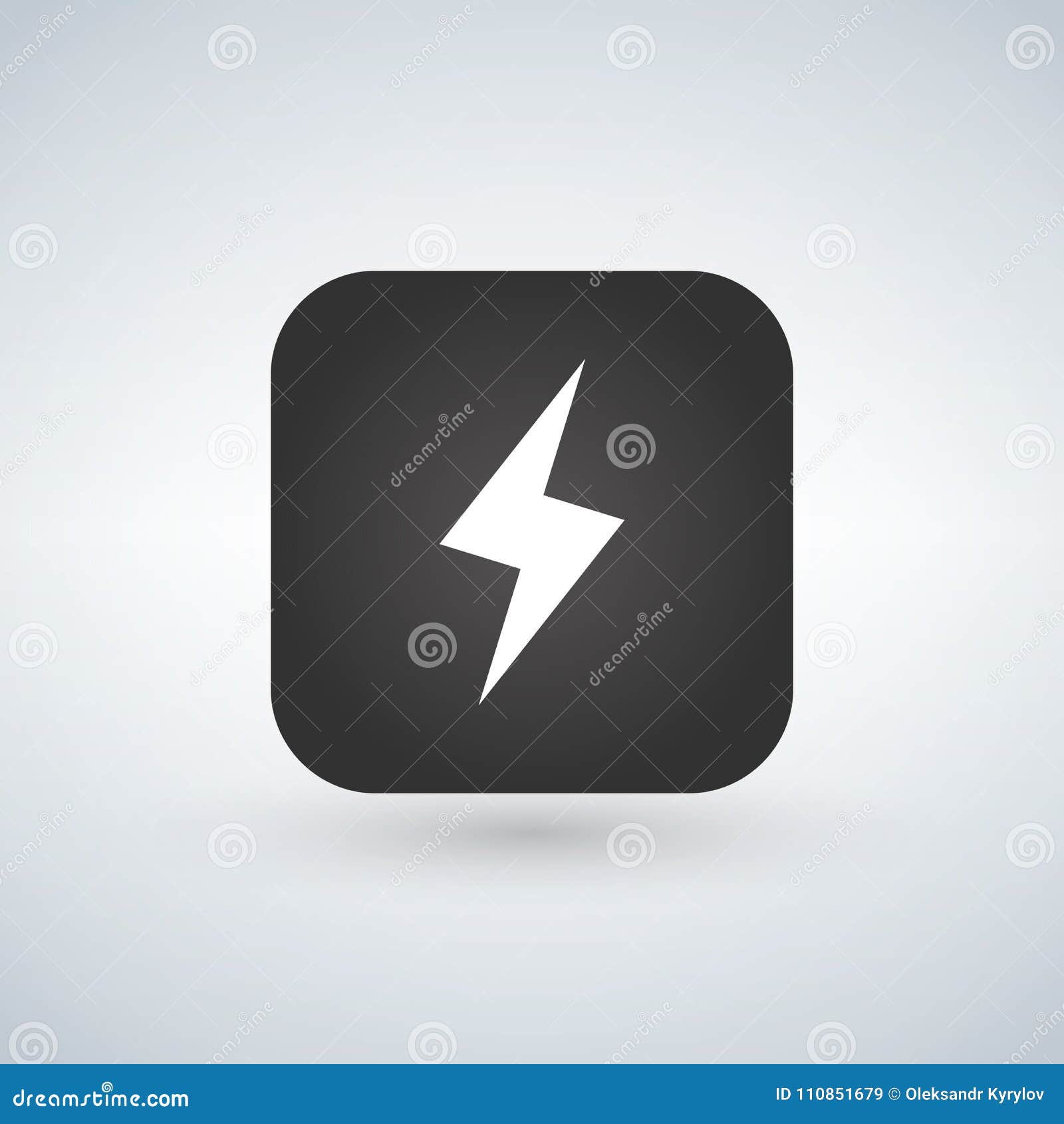 Lightning Application Button Icon. Illustration Isolated on White ...