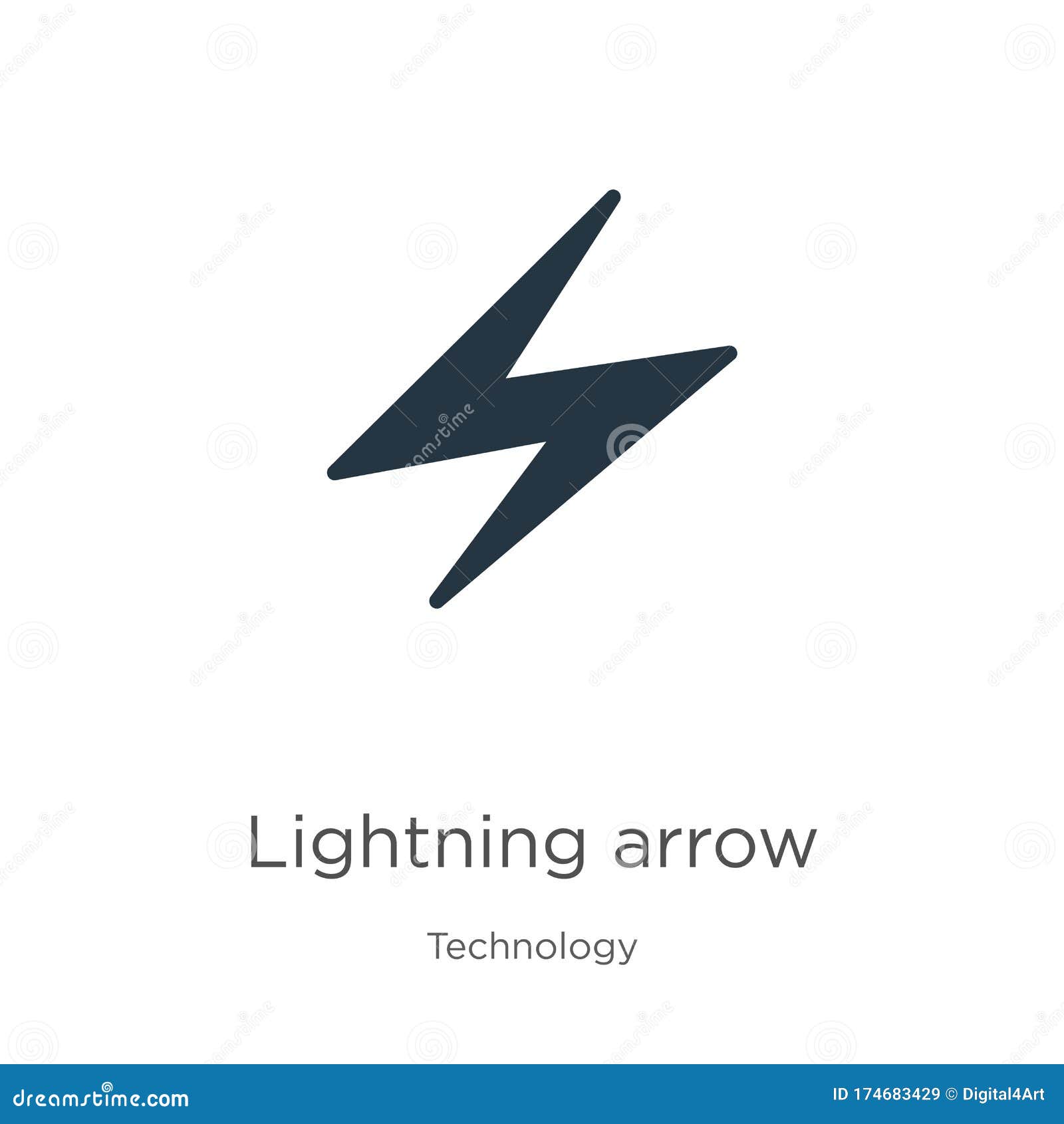 Lightning Arrow Icon Vector. Trendy Flat Lightning Arrow Icon from ...