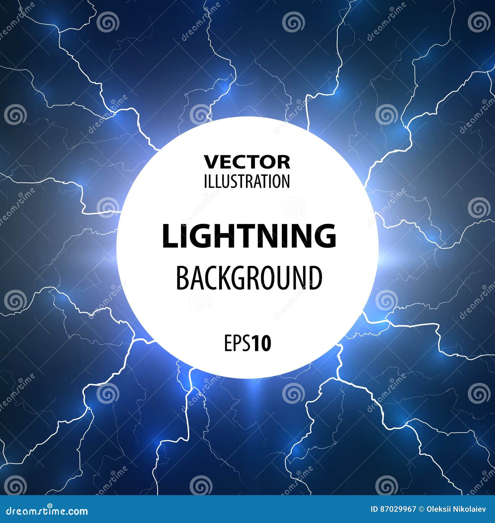 Lightning Background. Flashes of Lightning from the Center of the ...