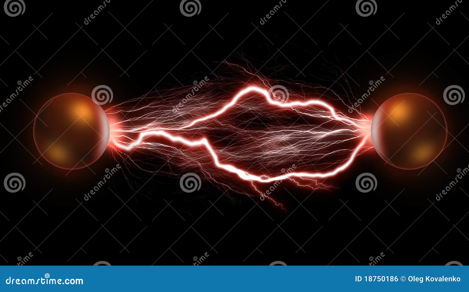 Electric Balls, Round Lightning, Blue Thunderbolts Cartoon Vector ...