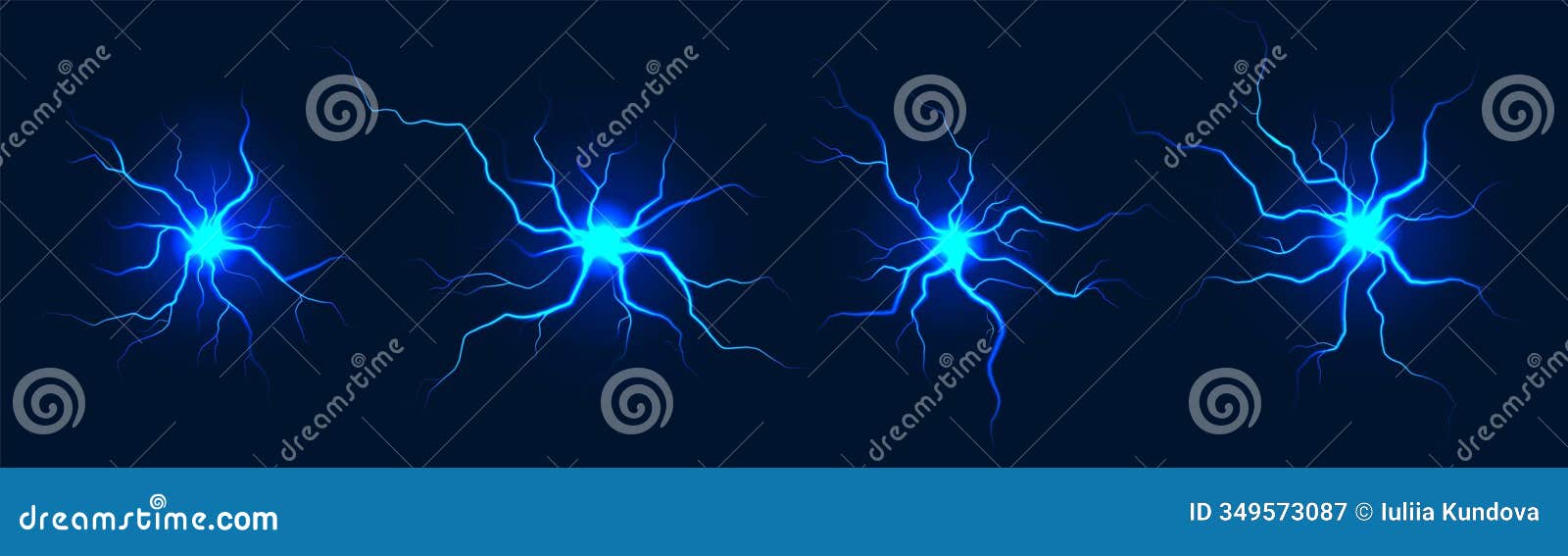 Lightning Balls. Flash Light Thunder Spark, Electric Blast Storm or ...