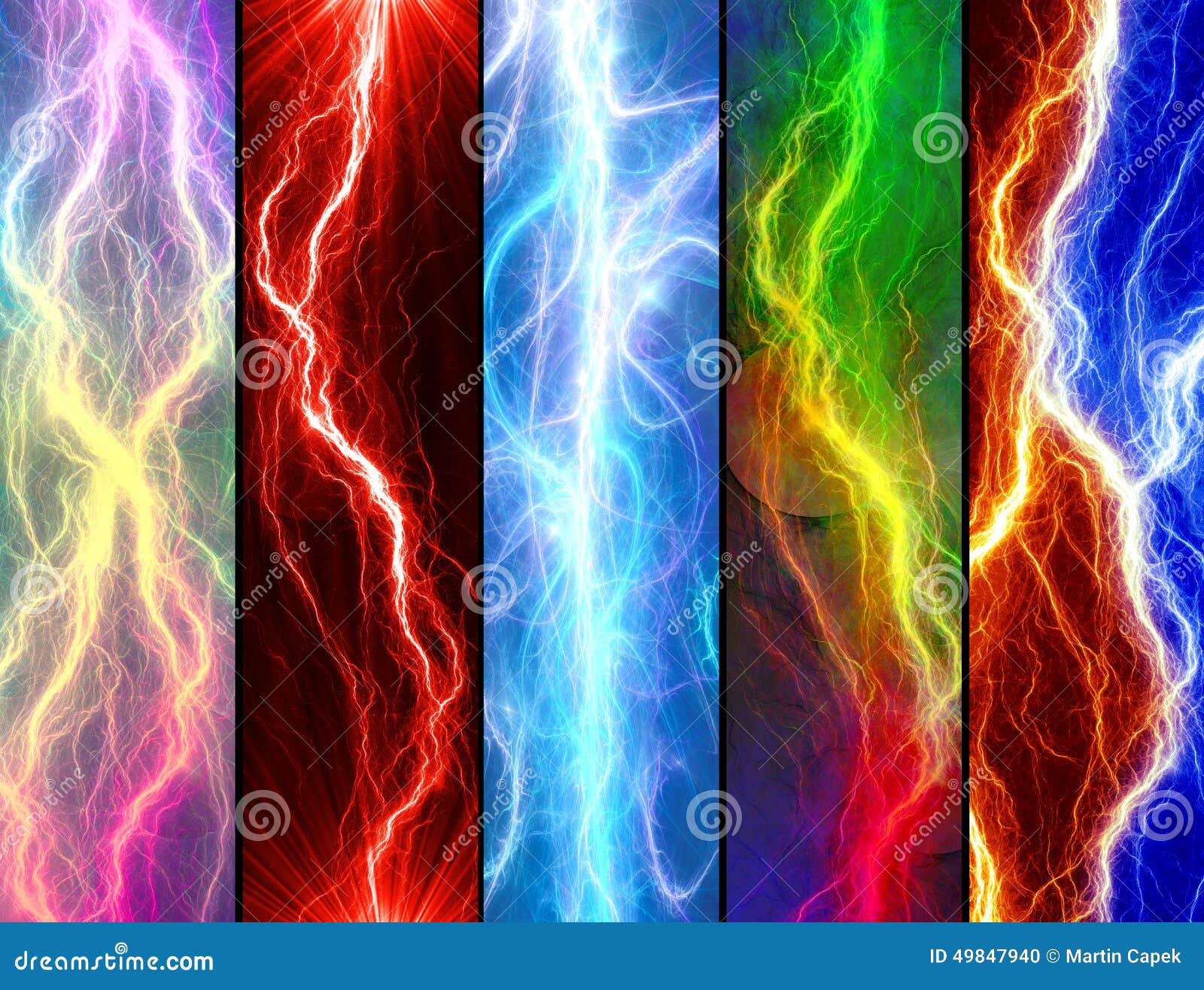 Lightning banners stock illustration. Illustration of bright - 49847940