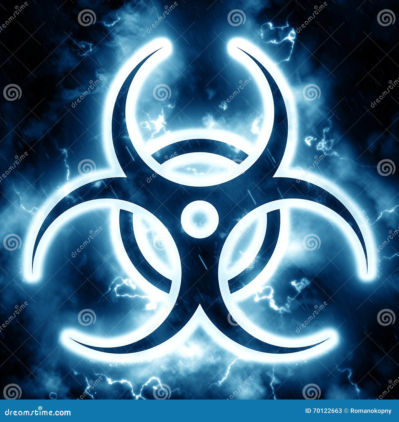 Lightning biohazard sign stock illustration. Illustration of concept ...