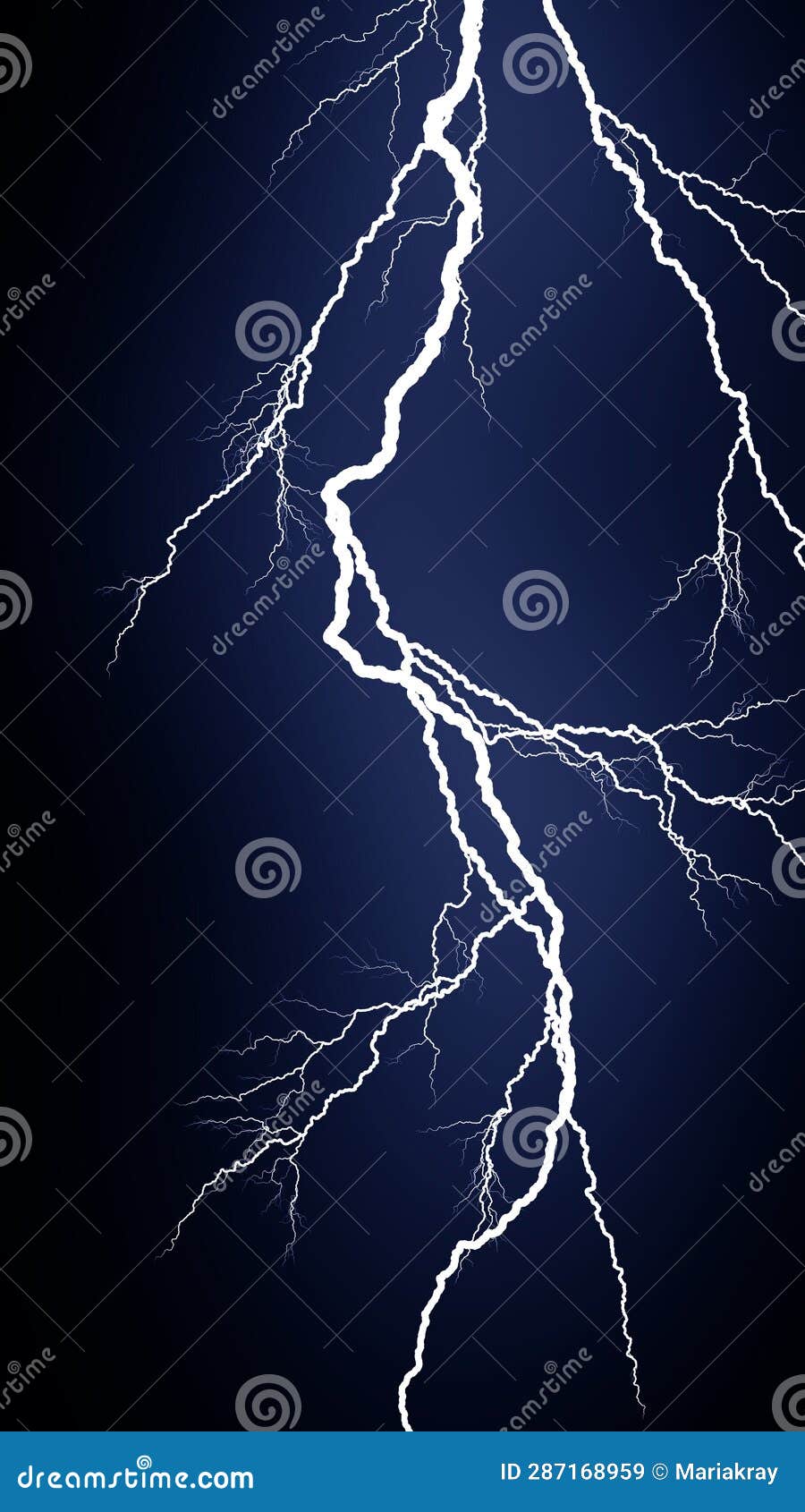 Lightning on Black Background, Digital Art Stock Illustration ...