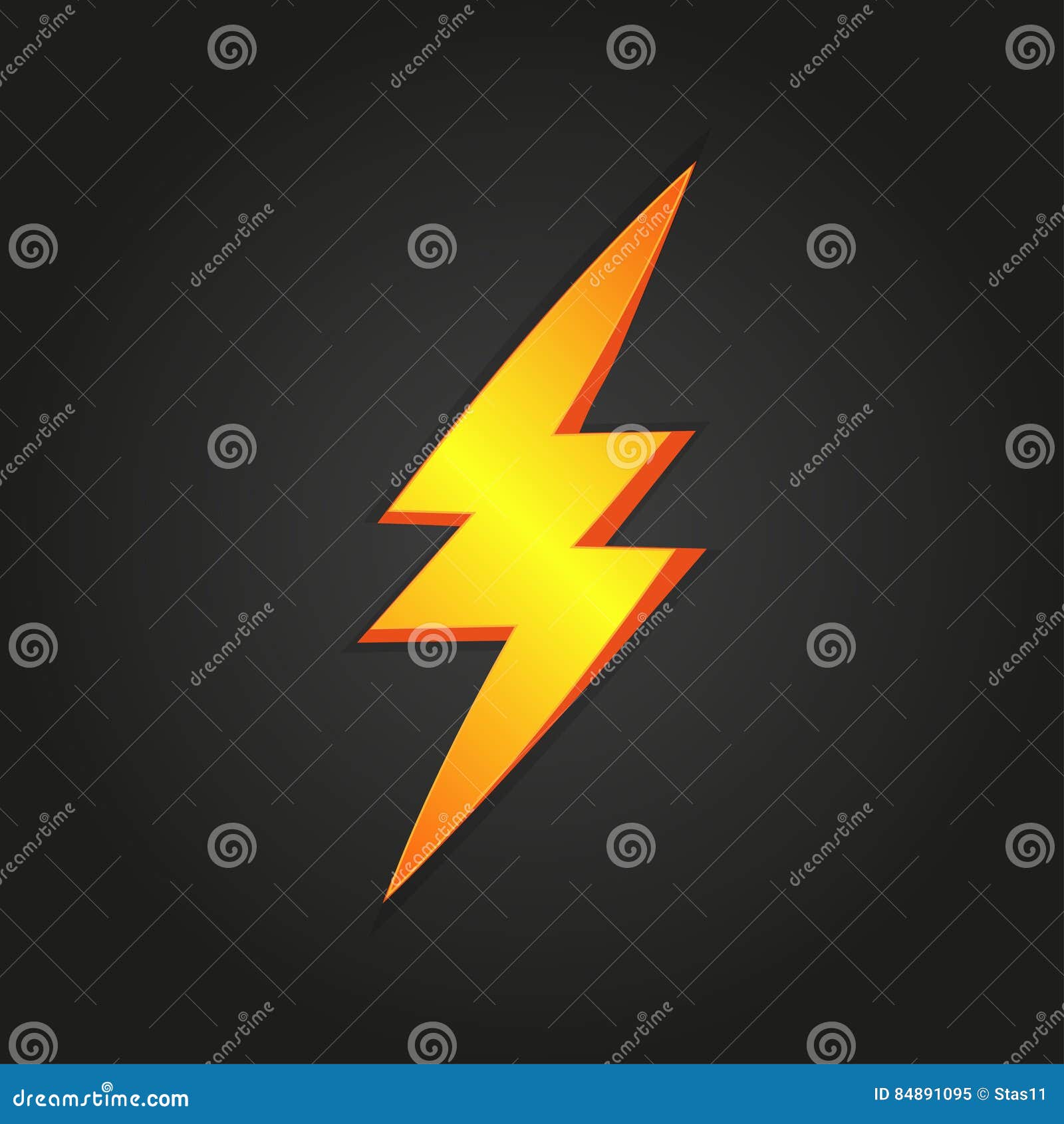 Lightning on a Black Background. Vector Illustration Eps10 Stock ...