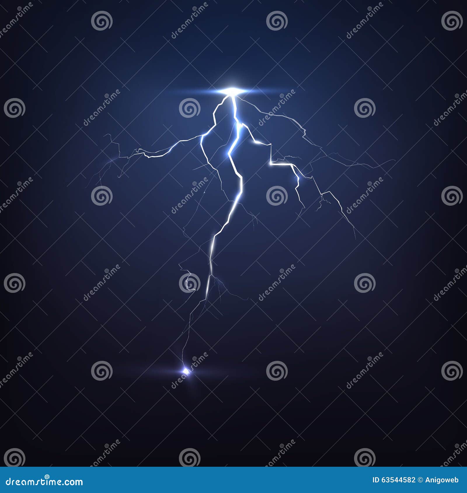 Lightning on black, vector stock vector. Illustration of charge - 63544582