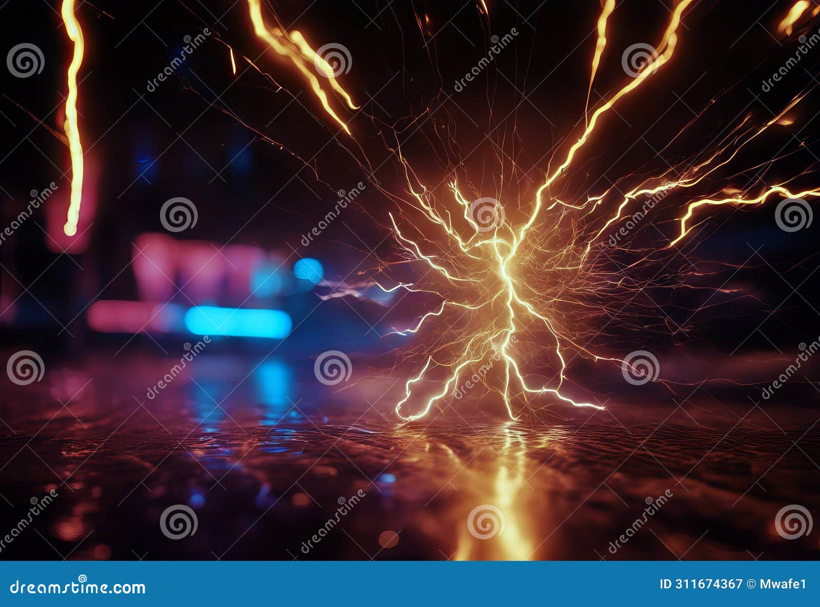 Lightning Blast Background Stock Illustration Stock Illustration ...