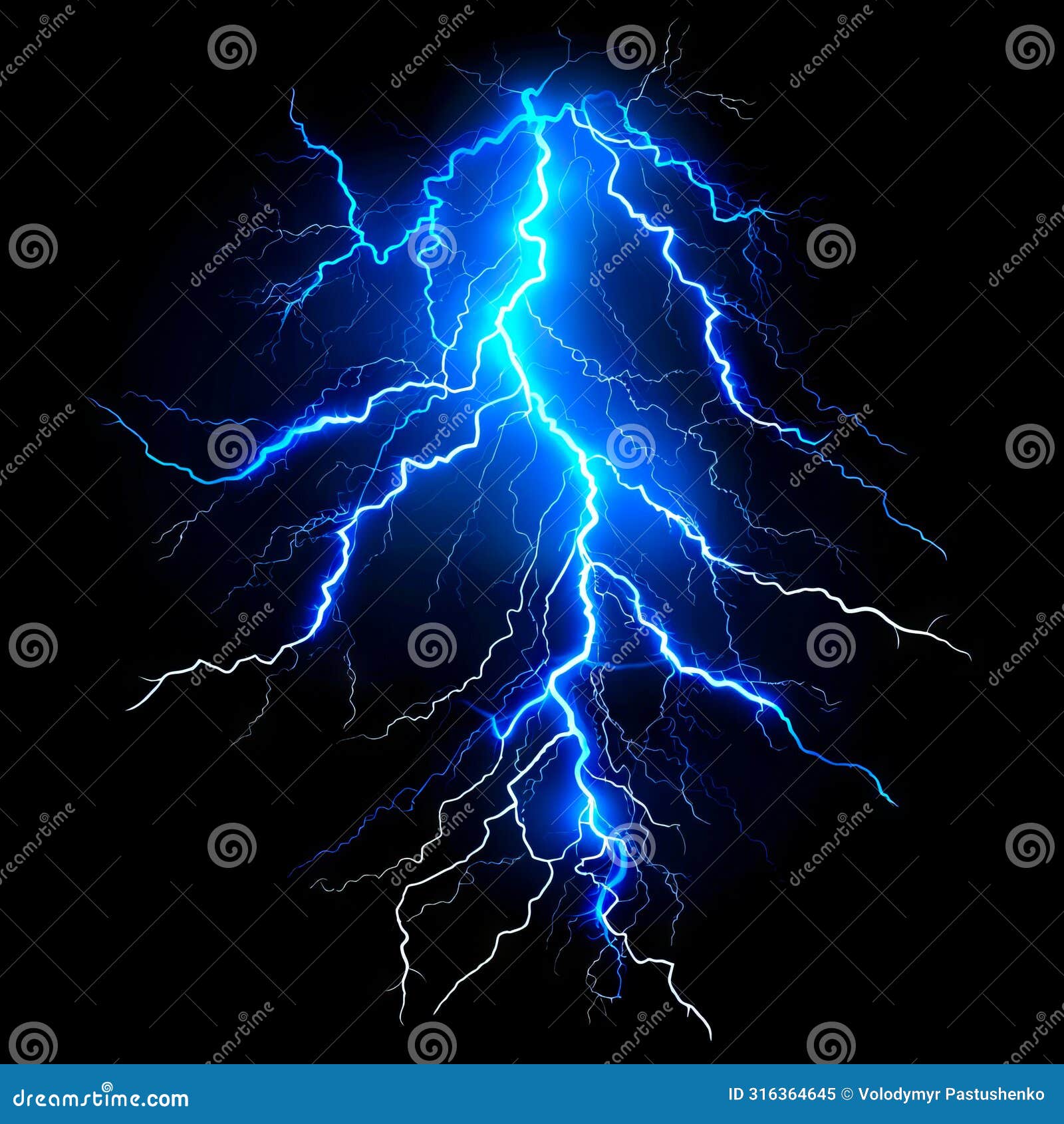 A Lightning Bolt on a Black Background Stock Image - Image of strike ...