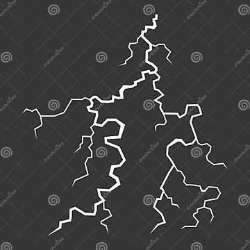 Lightning Bolt on Black Background. Thunderbolt Stock Vector ...