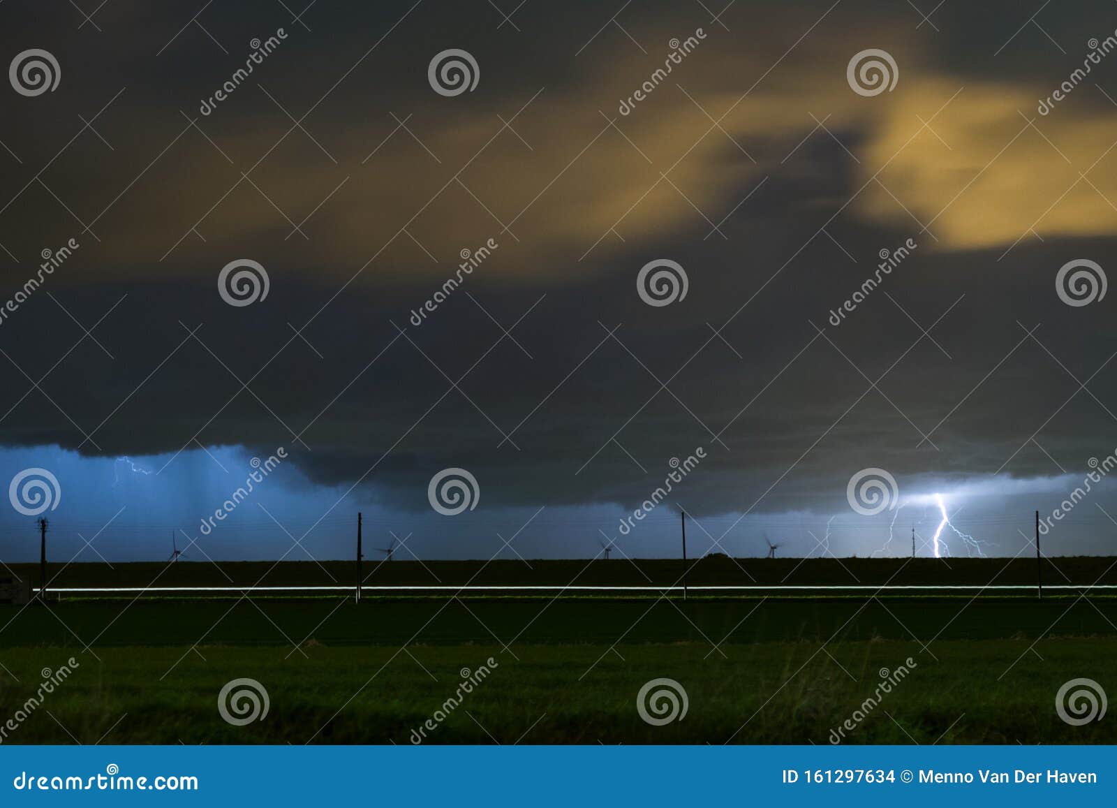 Lightning Bolt in the Distance Stock Photo - Image of clouds, thunder ...
