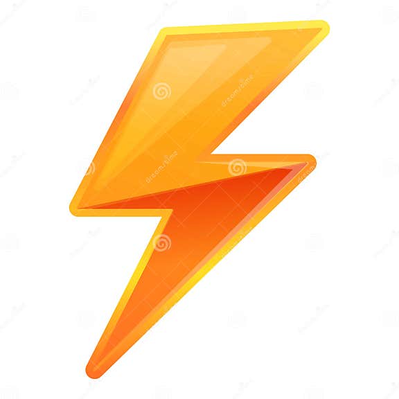 Lightning Bolt Element Icon, Cartoon Style Stock Vector - Illustration ...