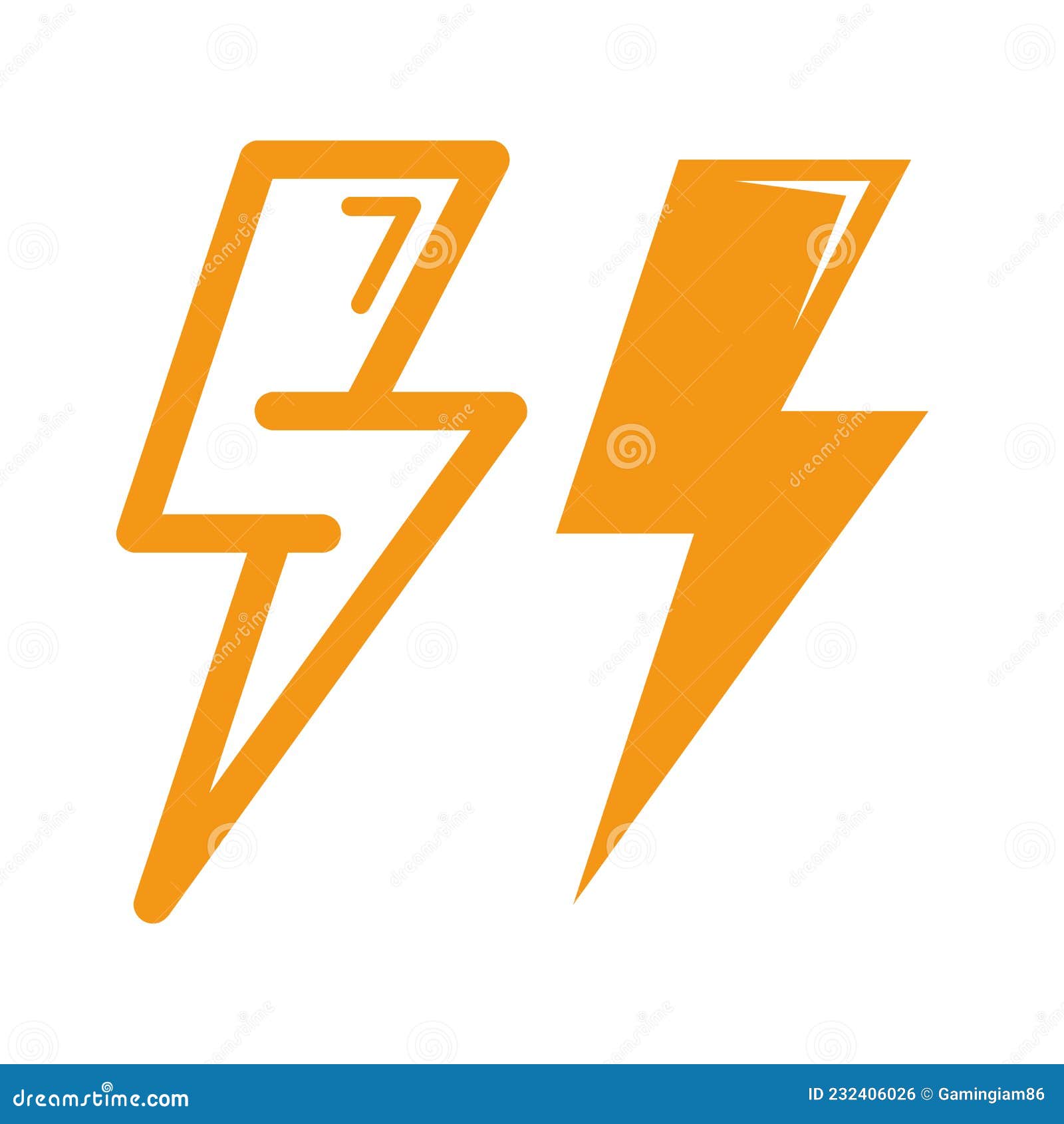 Lightning Icon for Apps and Websites Stock Vector - Illustration of ...
