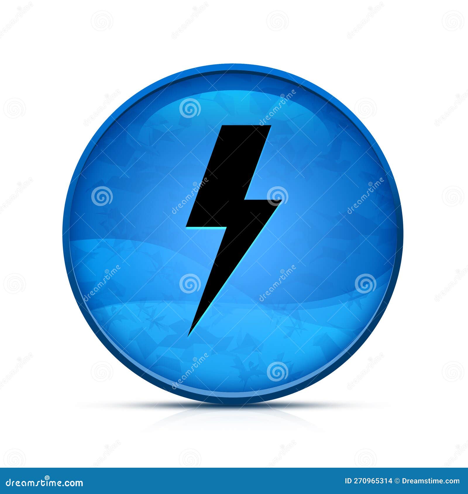 Lightning Bolt Help Icon on Classy Splash Blue Round Button ... Lightning Bolt Help Icon on Classy Splash Blue Round Button ...