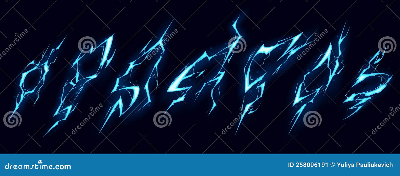 Lightning Bolt Hit Vfx Effect, Impact Stock Illustration - Illustration ...