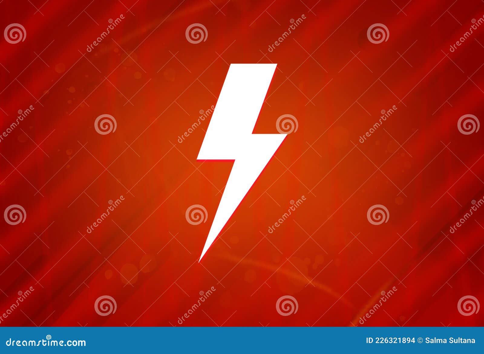 Lightning Bolt Icon Isolated on Abstract Red Gradient Magnificence Background Stock Illustration ...