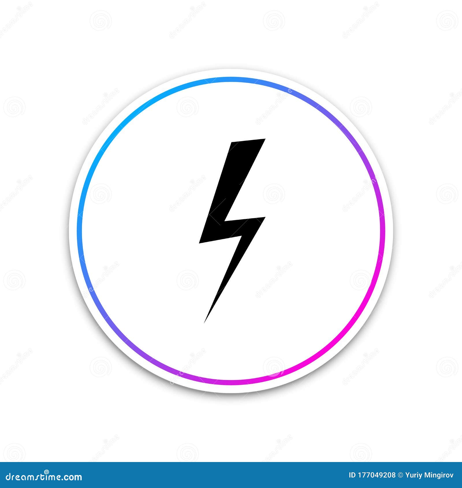 Charge Circle Flash Symbol Logo Vector Illustration | CartoonDealer.com ...