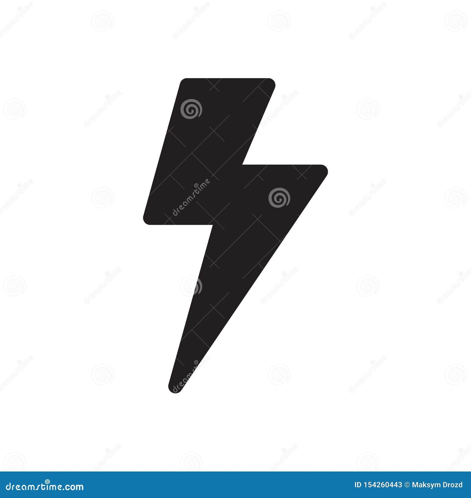Lightning Icon Vector. Simple Flat Symbol. Perfect Black Pictogram ...