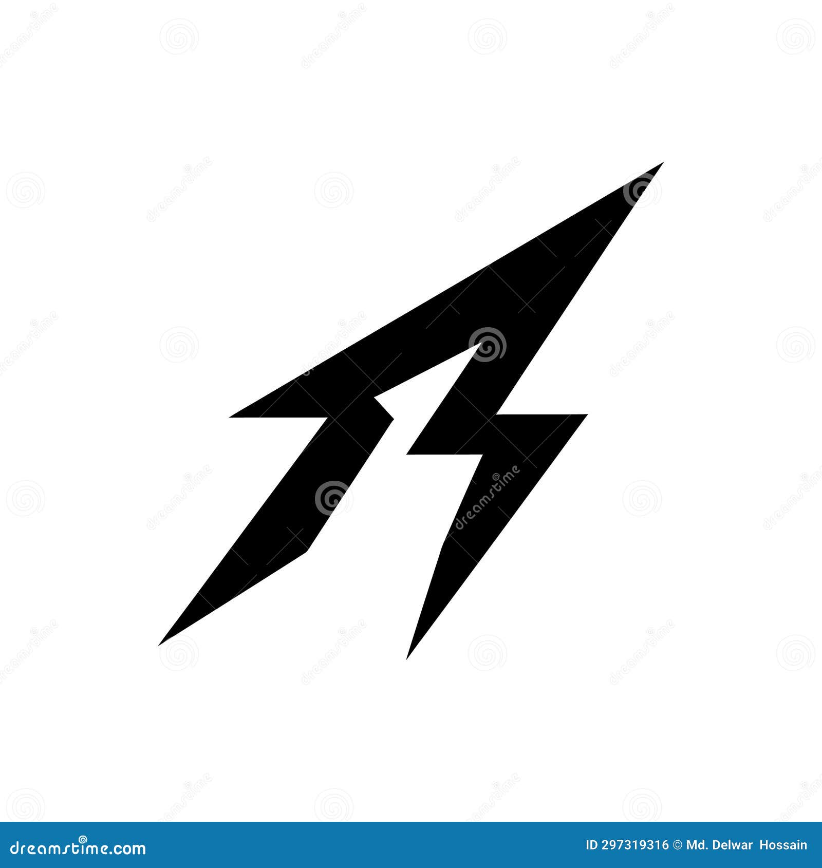 Lightning Bolt Icon - Simple Vector Illustration Stock Vector ...