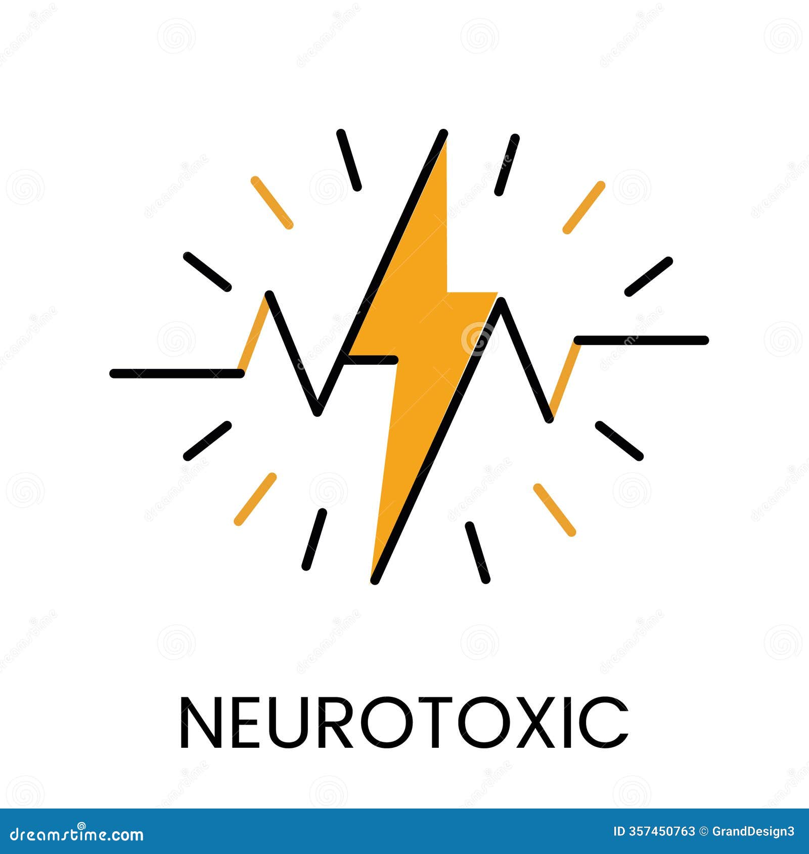 A Lightning Bolt Icon in Vector, Symbolizing Neurotoxic Shocks and ...
