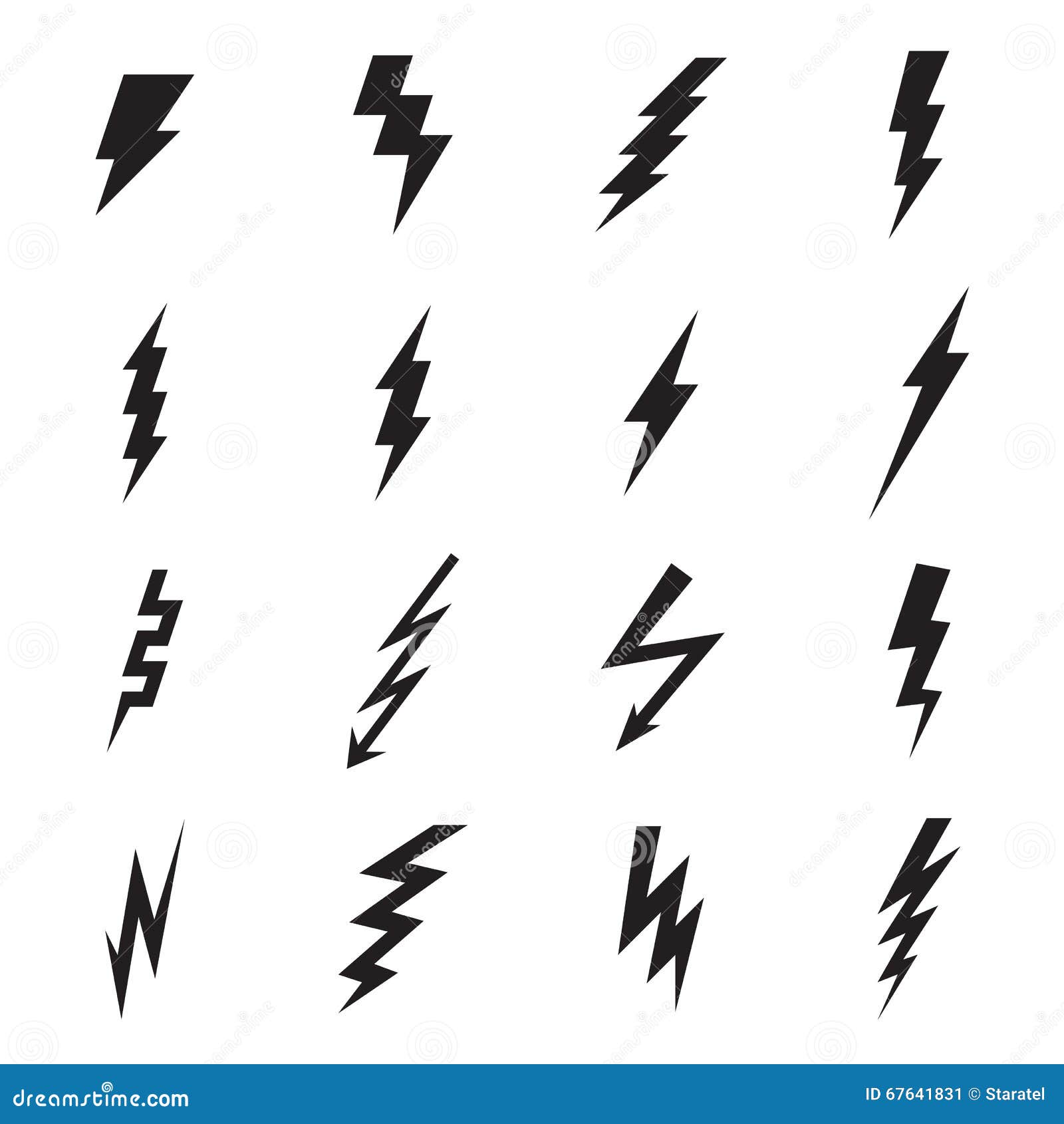White Power Lightning Bolts Tattoo