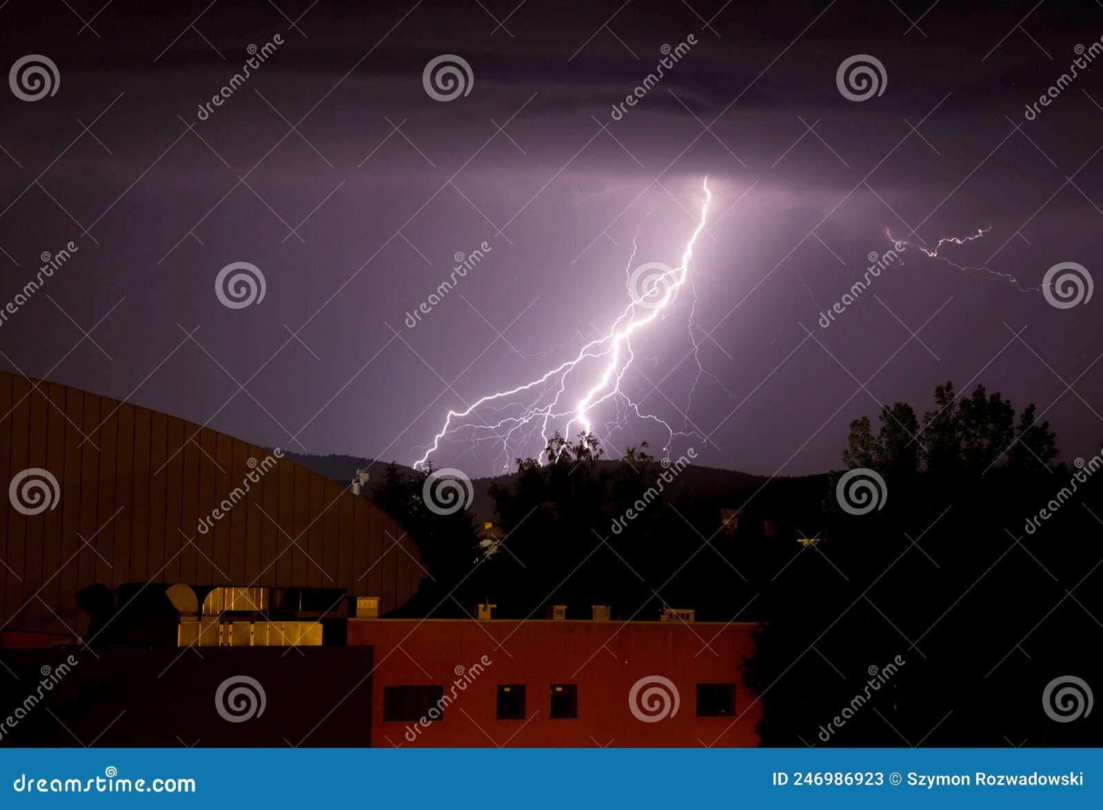 Lightning bolt stock image. Image of cloud, light, fire - 246986923