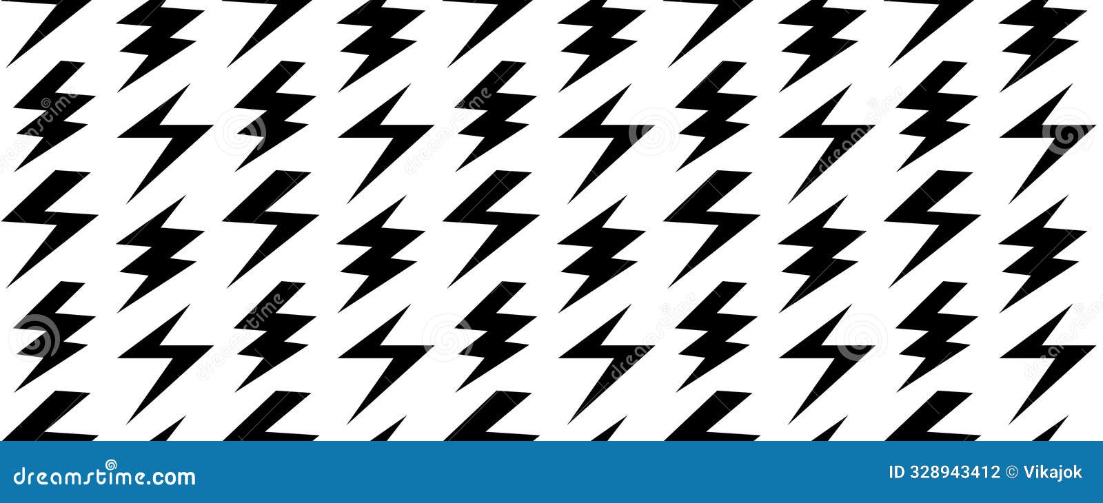 Lightning Bolt Seamless Pattern. Thunder Bolt Repeated Background. Flash Thunderbolt Ornament ...
