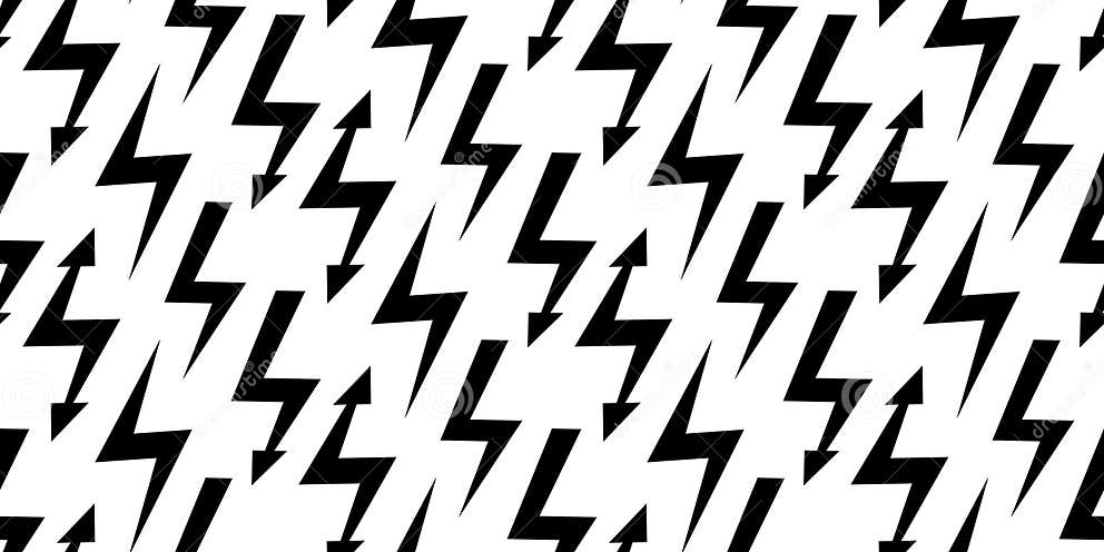 Lightning Bolt Seamless Pattern. Thunder Bolt Repeating Wallpaper. Flash Thunderbolt Ornament ...