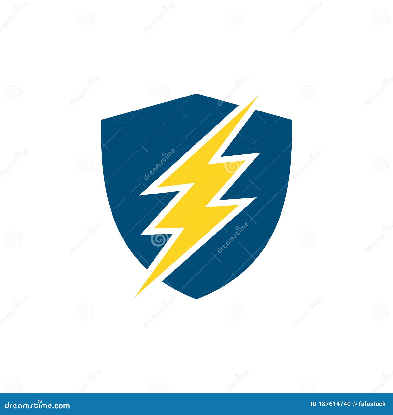 Lightning Bolt and Shield Logo Design Template - Vector Stock Vector ...
