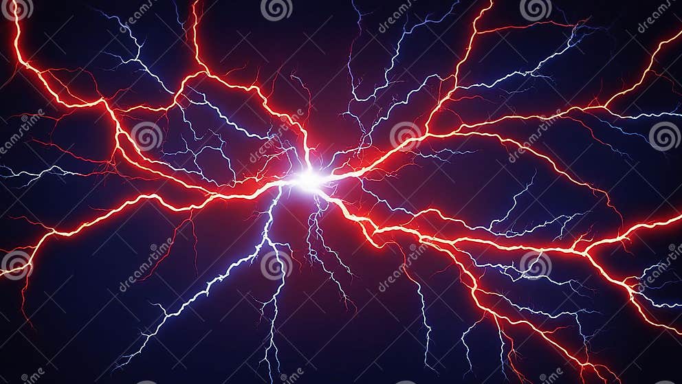 Lightning Bolt _A Striking Image of a Lightning Bolt with Positive and ...