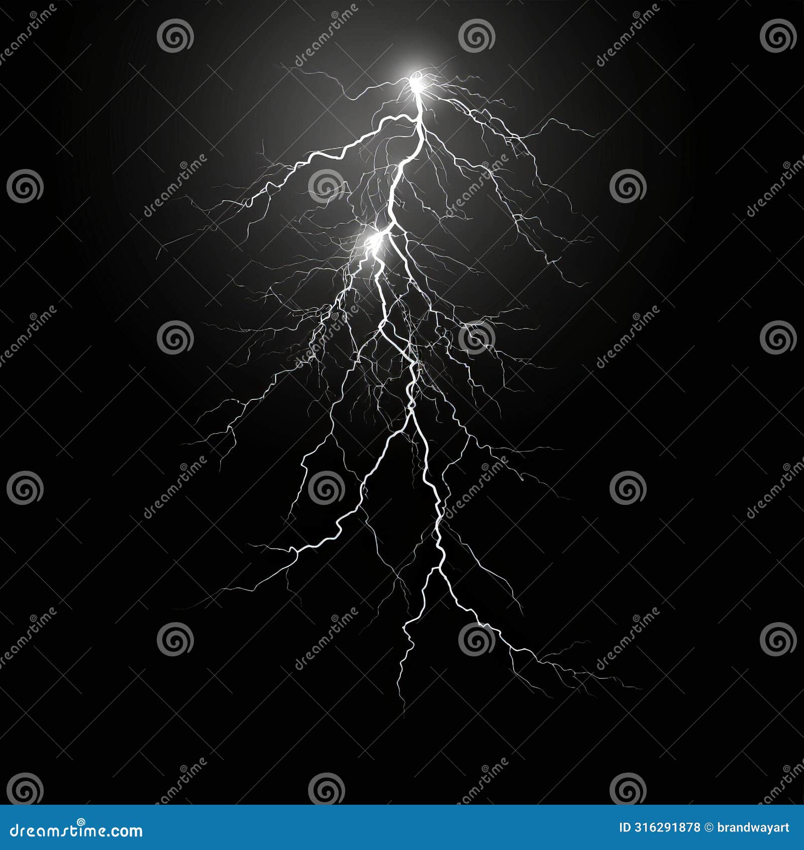 Lightning bolt striking stock illustration. Illustration of strike ...