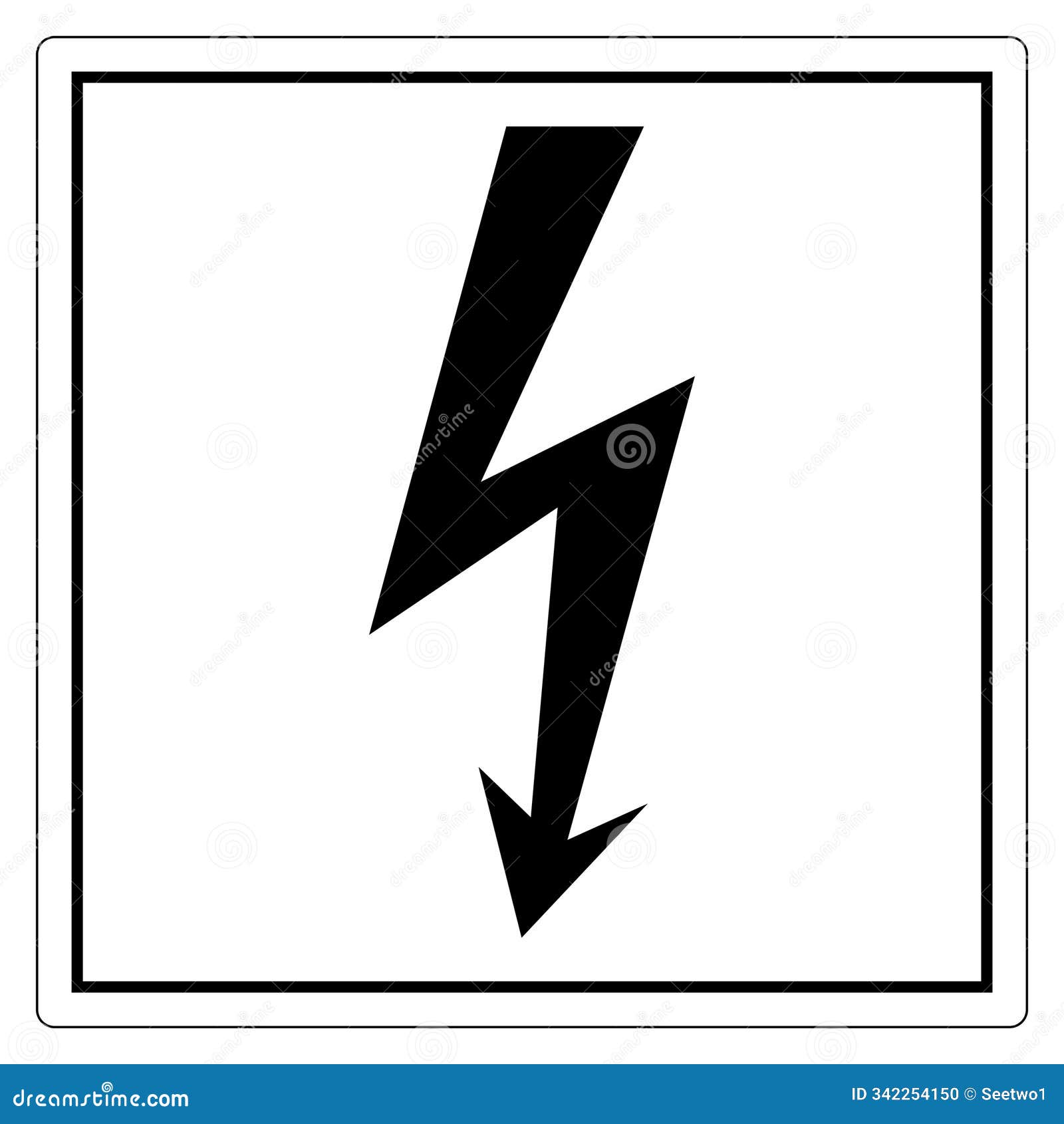 Lightning Bolt Symbol Icon for Safety Signage Stock Illustration ...