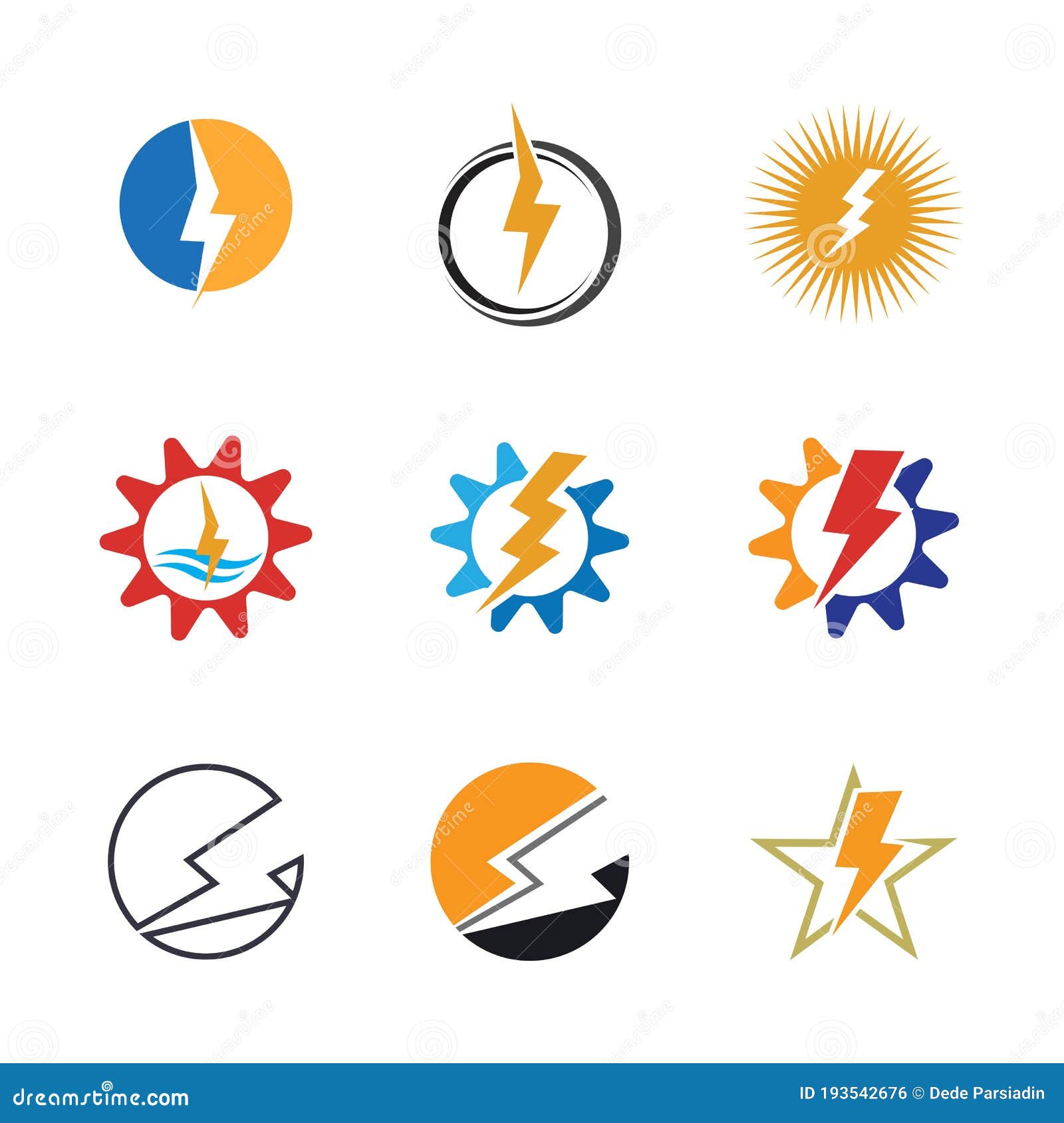 Lightning bolt stock vector. Illustration of sign, lightning - 193542676