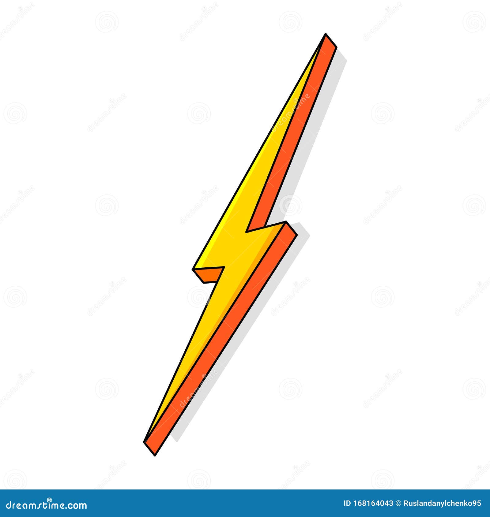 Lightning Bolt. Thunderbolt, Lightning Strike. Modern Flat Style Vector ...