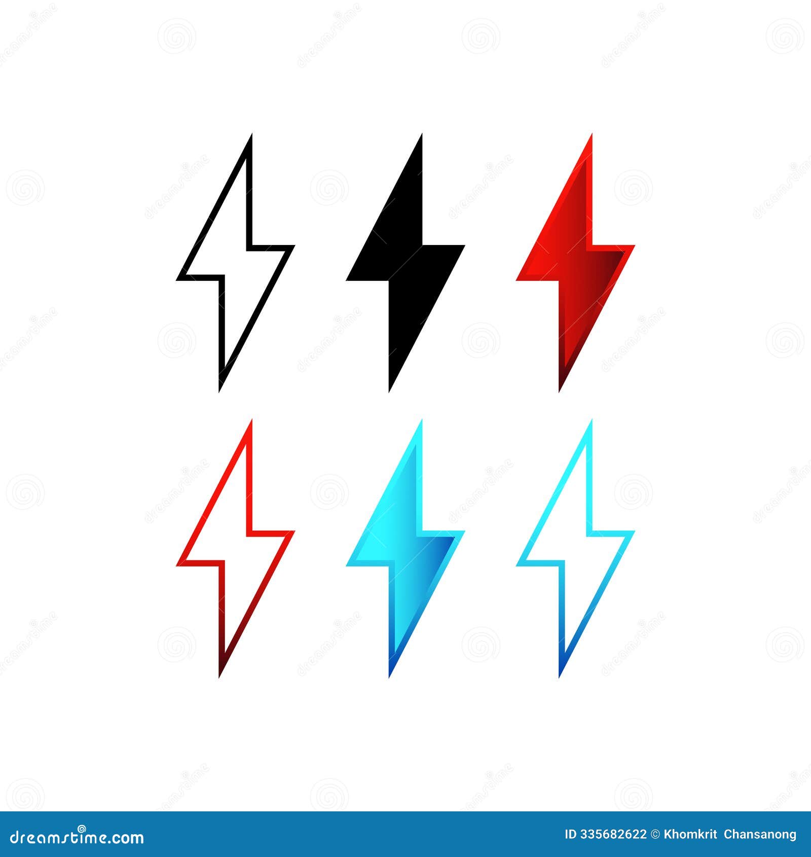 Lightning Bolt .Thunderbolt Logo Icon Silhouette Logo Isolated Vector ...